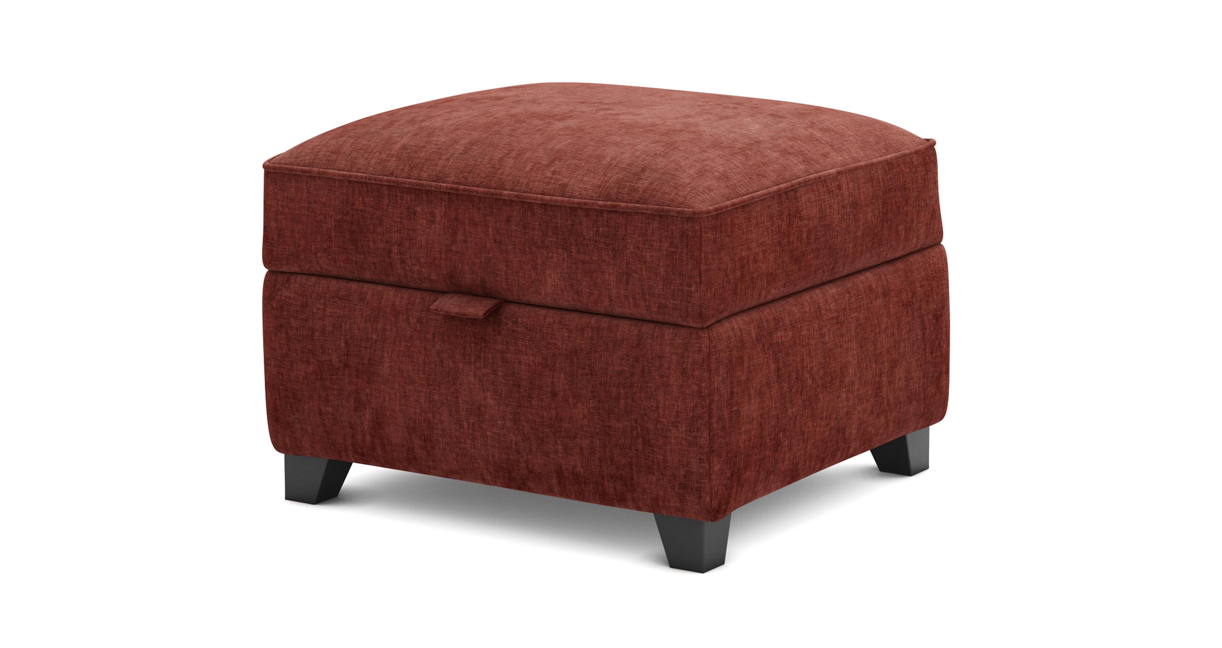Highgate Chenille Regent Small Storage Footstool | DFS