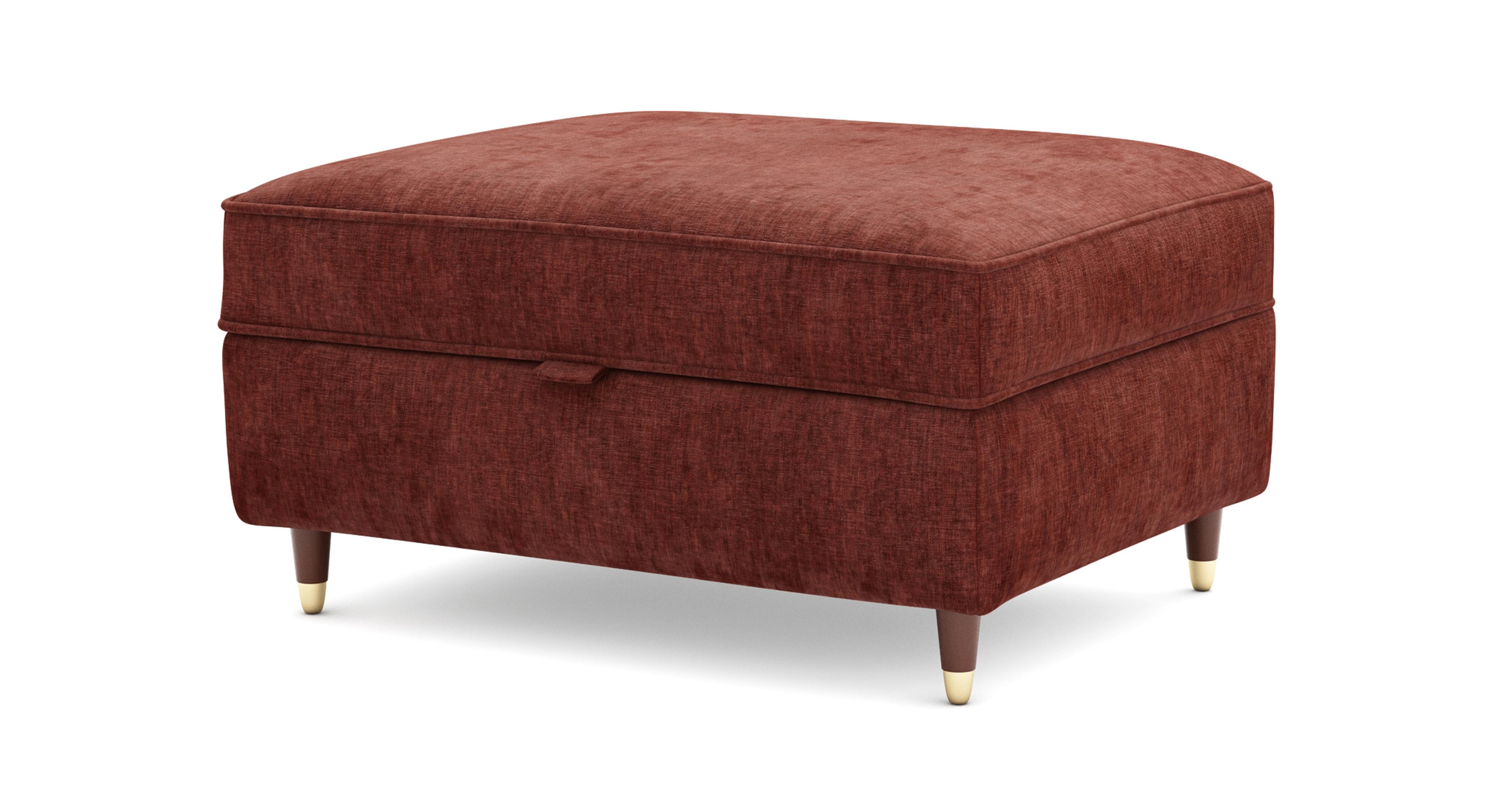 Highgate Chenille Regent Large Storage Footstool | DFS
