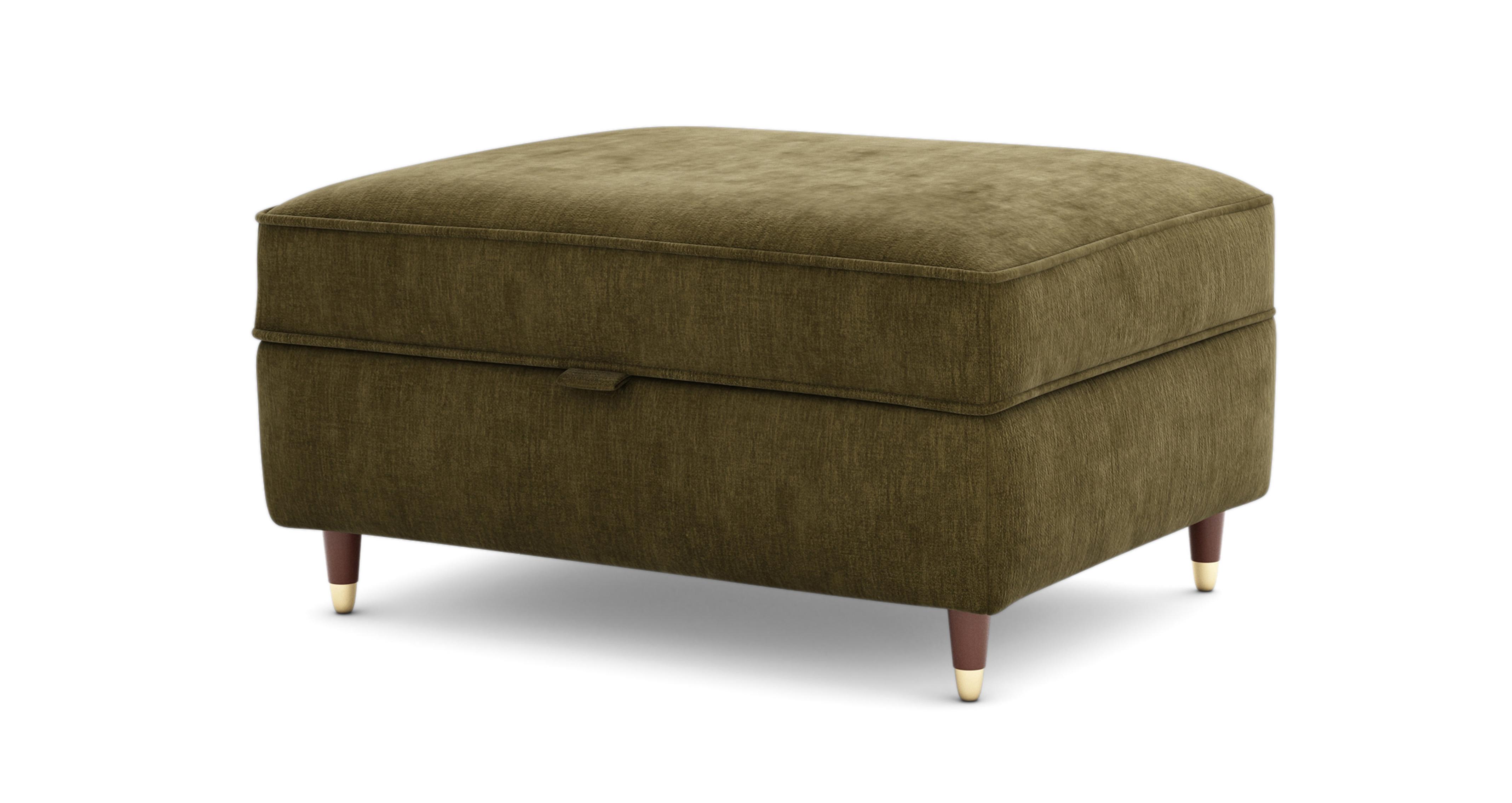 Highgate Chenille Victoria Large Storage Footstool | DFS