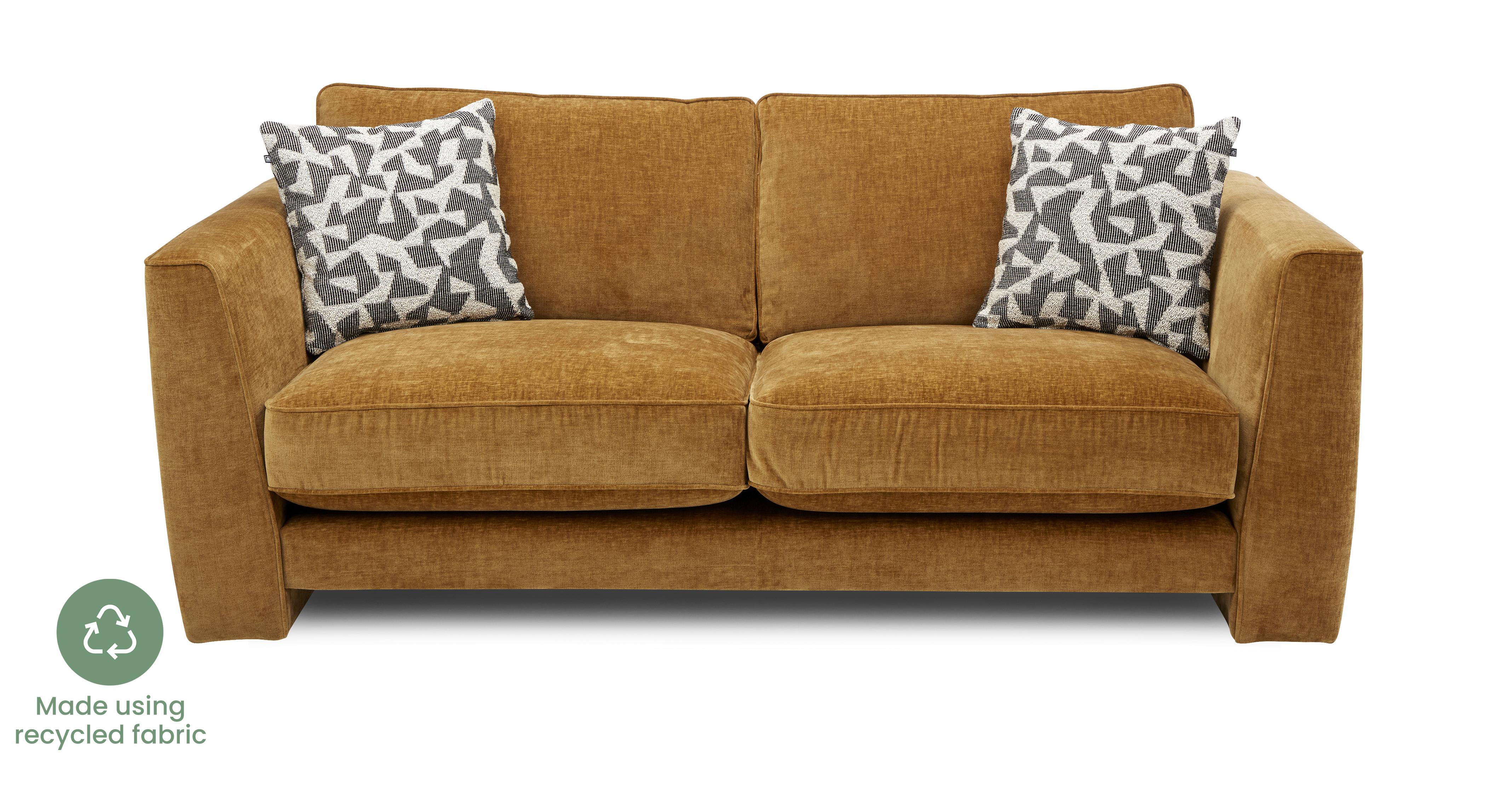 Huxham Chenille Formal Back 3 Seater Sofa | DFS