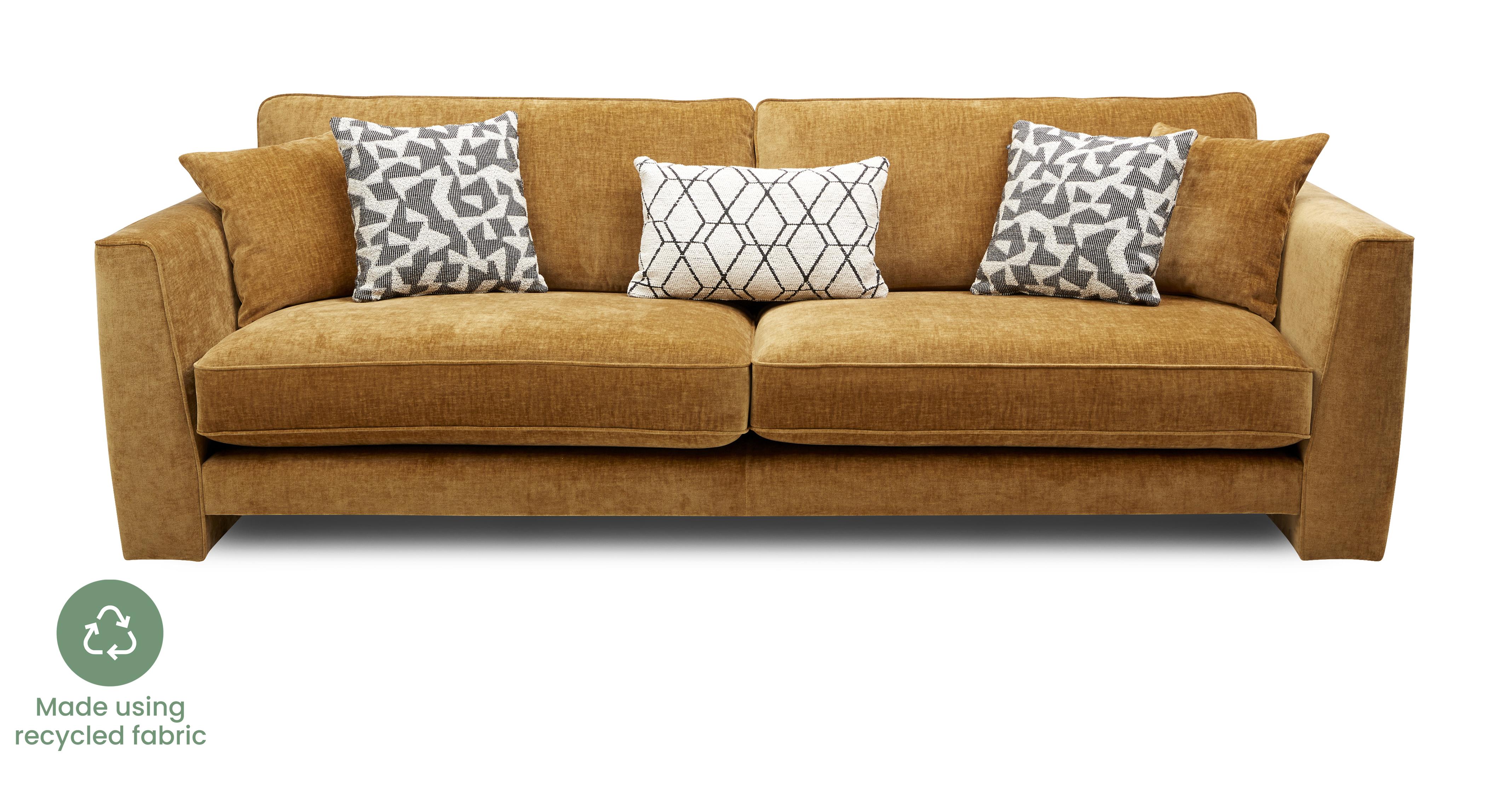 Huxham Chenille Formal Back Grande Sofa | DFS