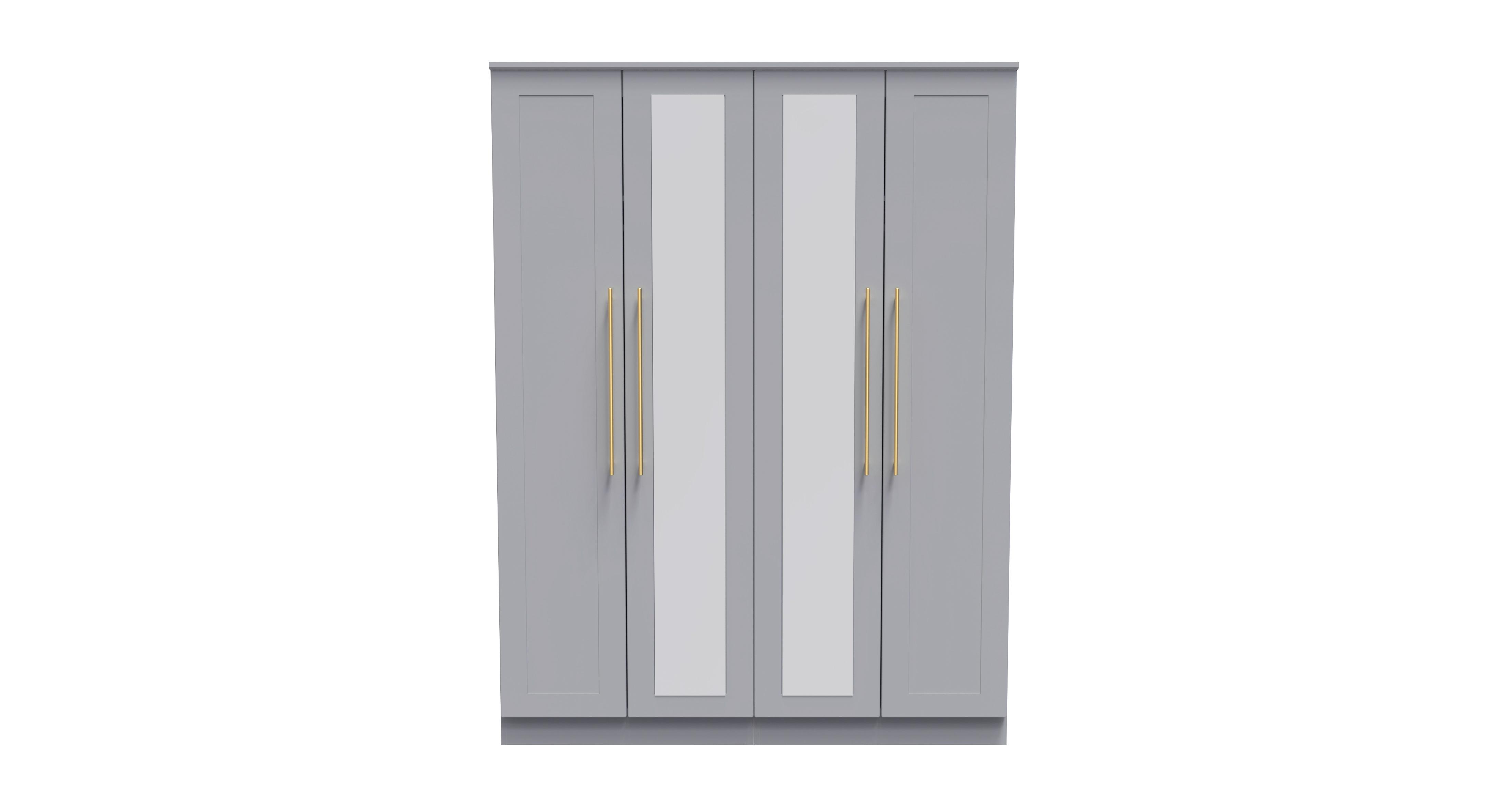 Iona Tall 4 Door 2 Centre Mirrors Wardrobe | DFS