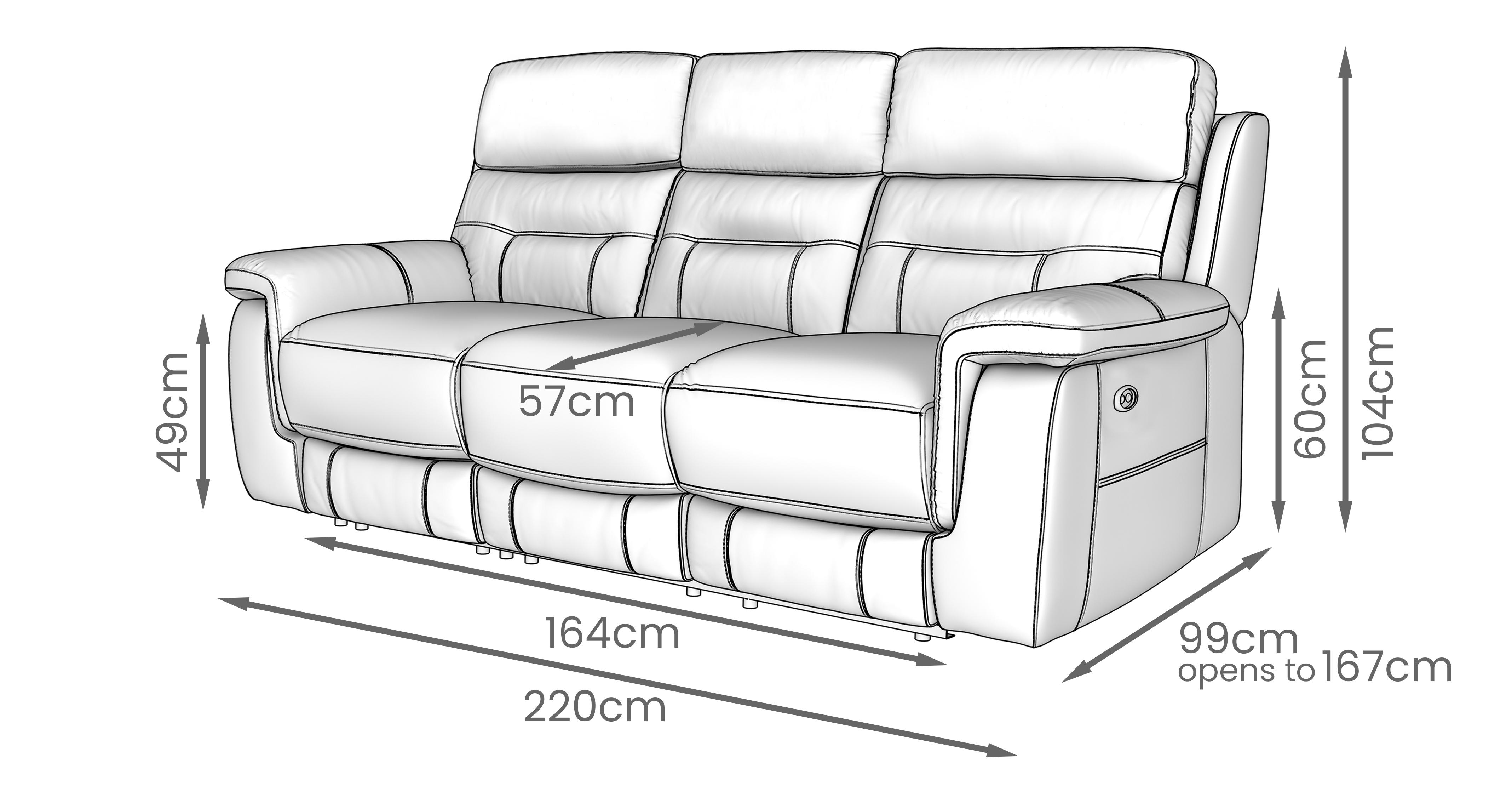 Jacque 3 Seater Power Plus Recliner | DFS