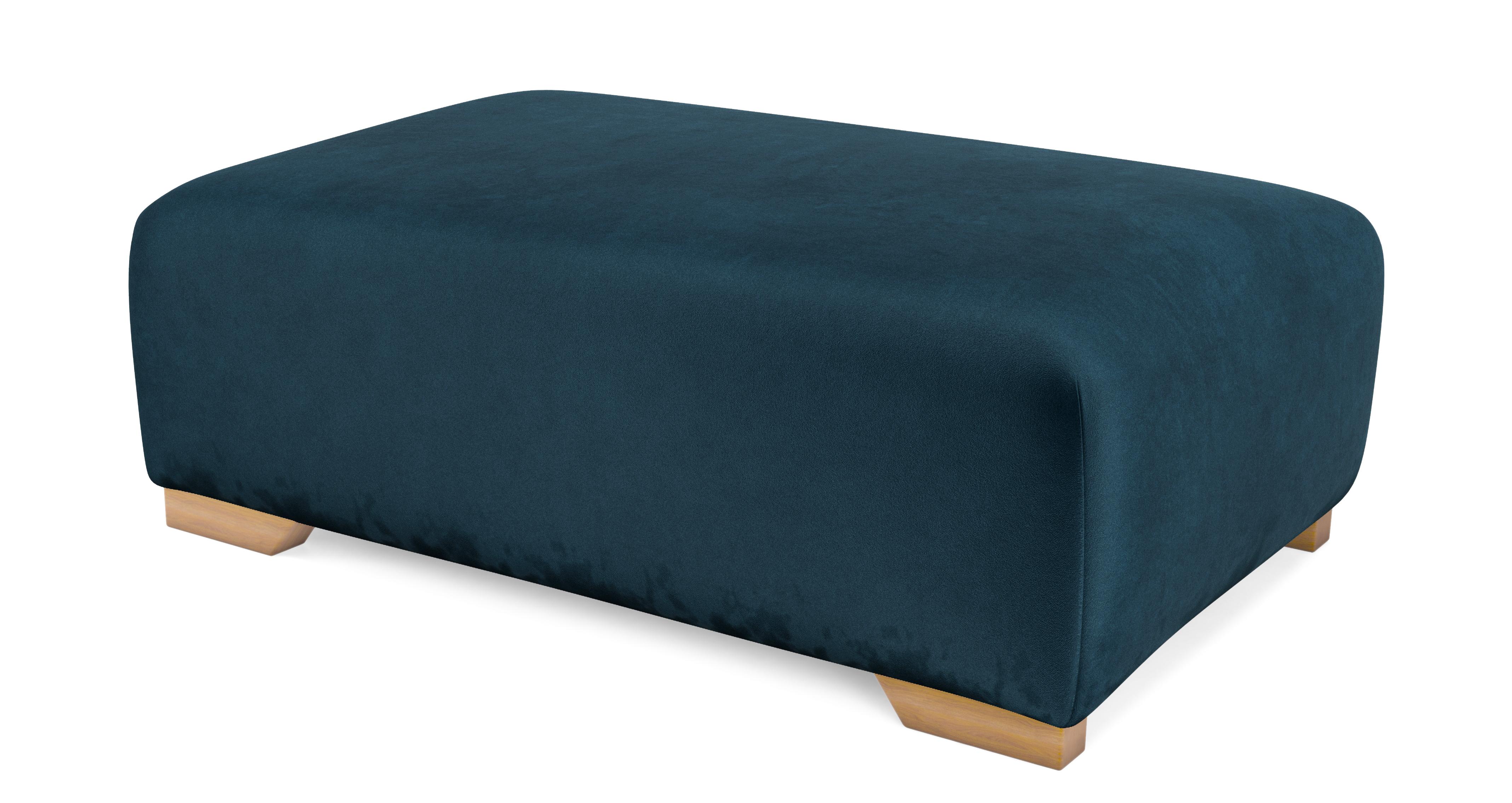 Kian Velvet Banquette Footstool | DFS