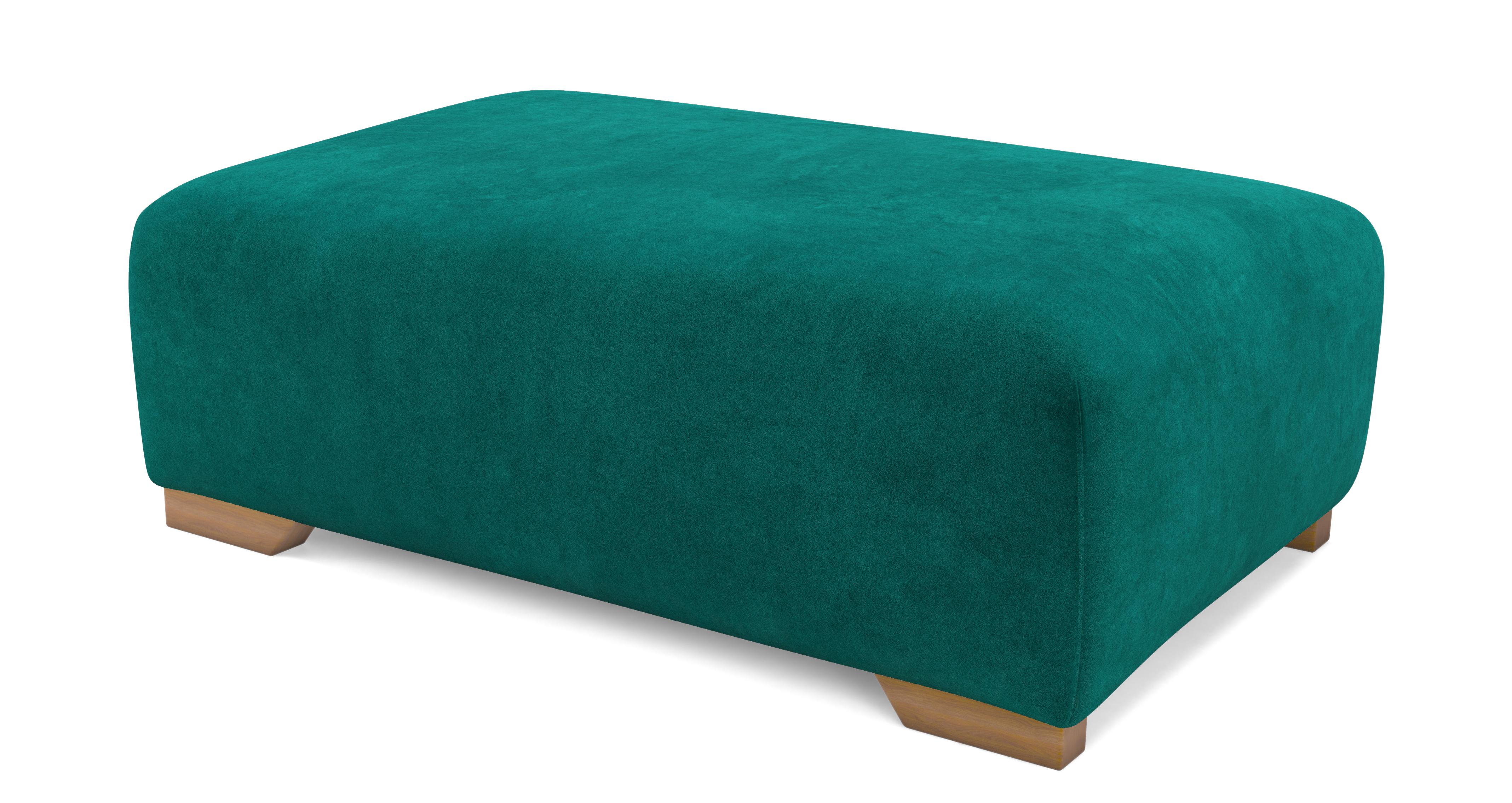 Kian Velvet Banquette Footstool | DFS