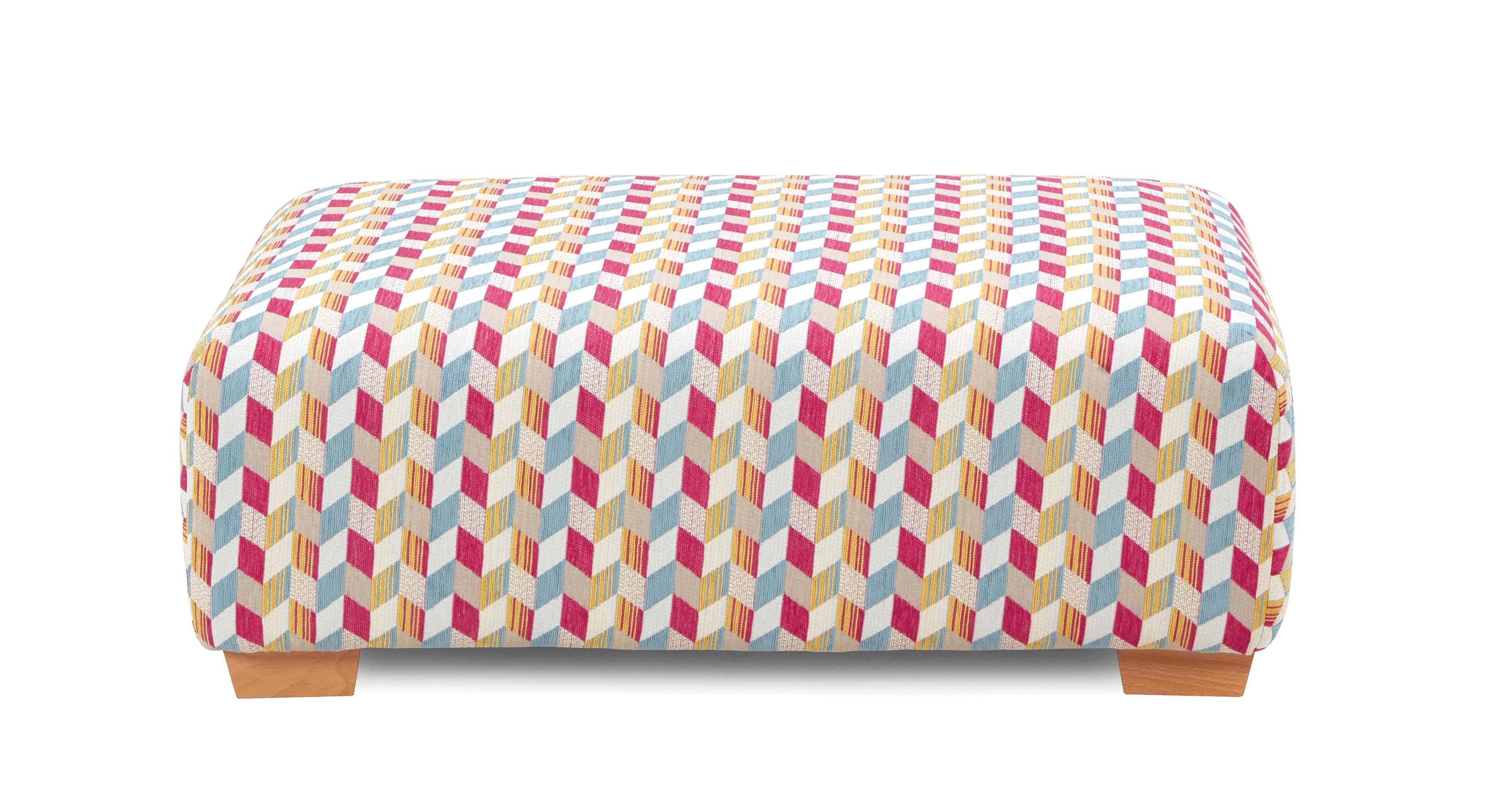 Kian Pattern Banquette Footstool | DFS