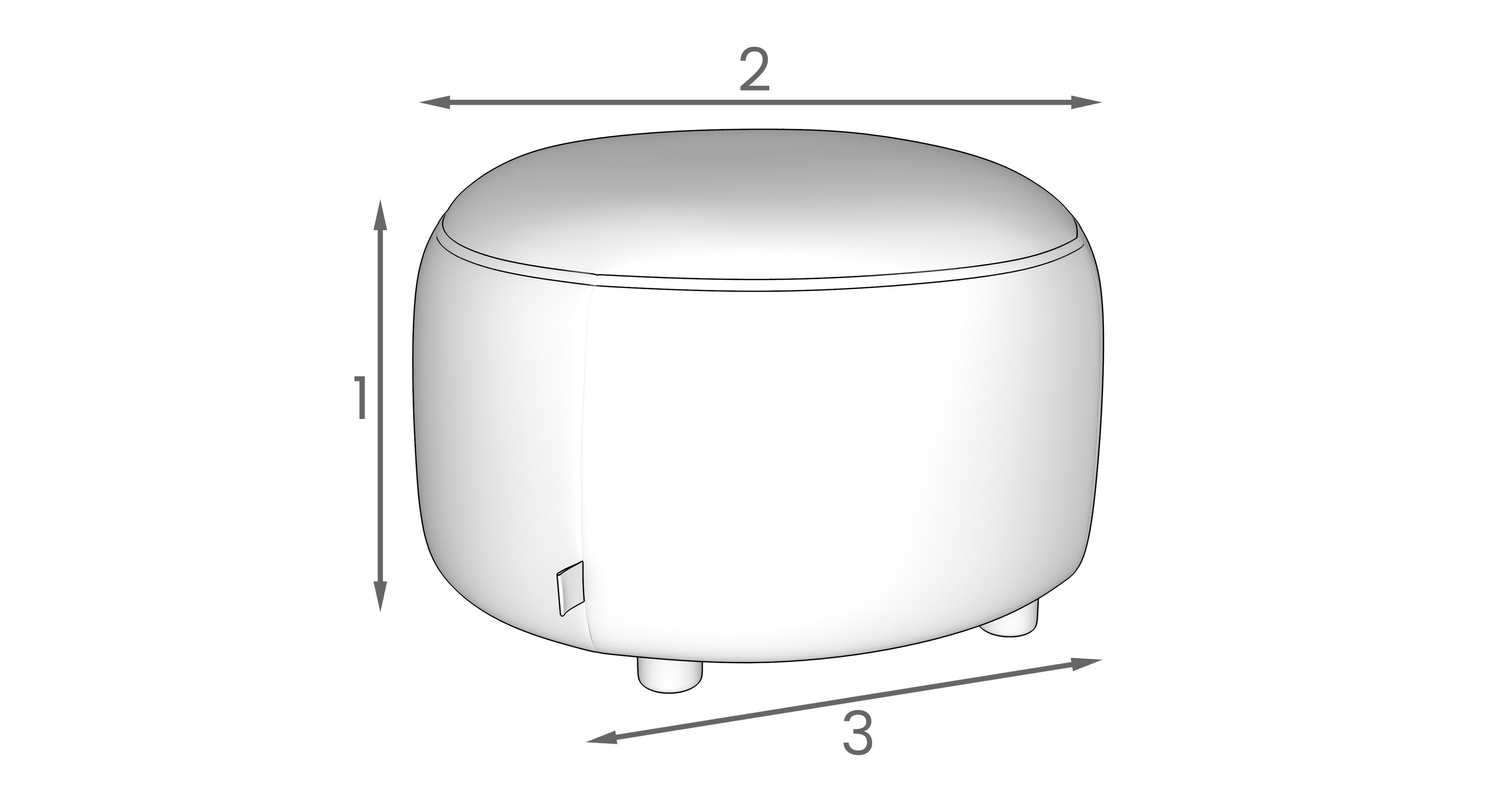 Langton Small Round Plain Footstool | DFS