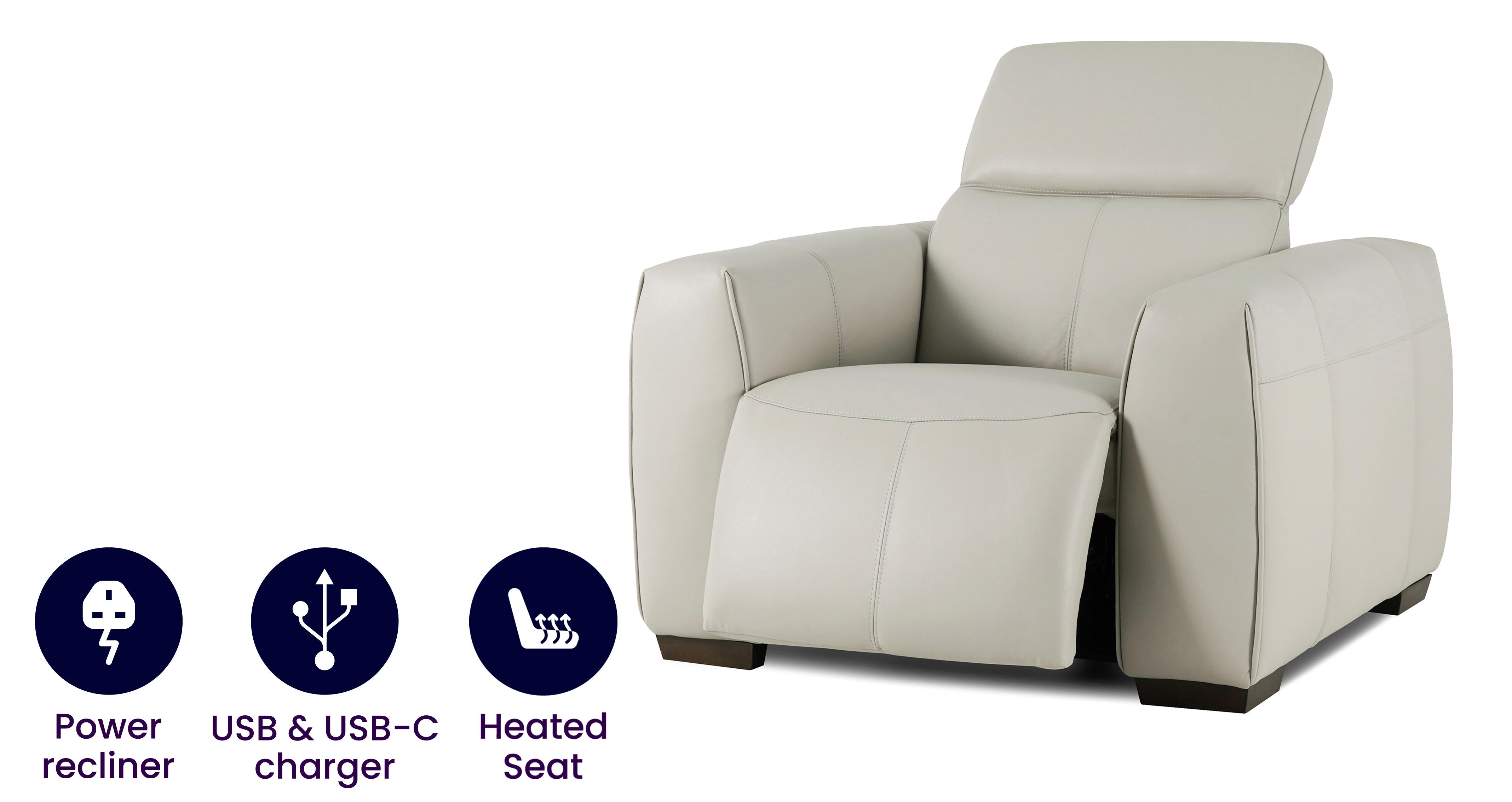 Lauder Heated Power Recliner Chair | DFS