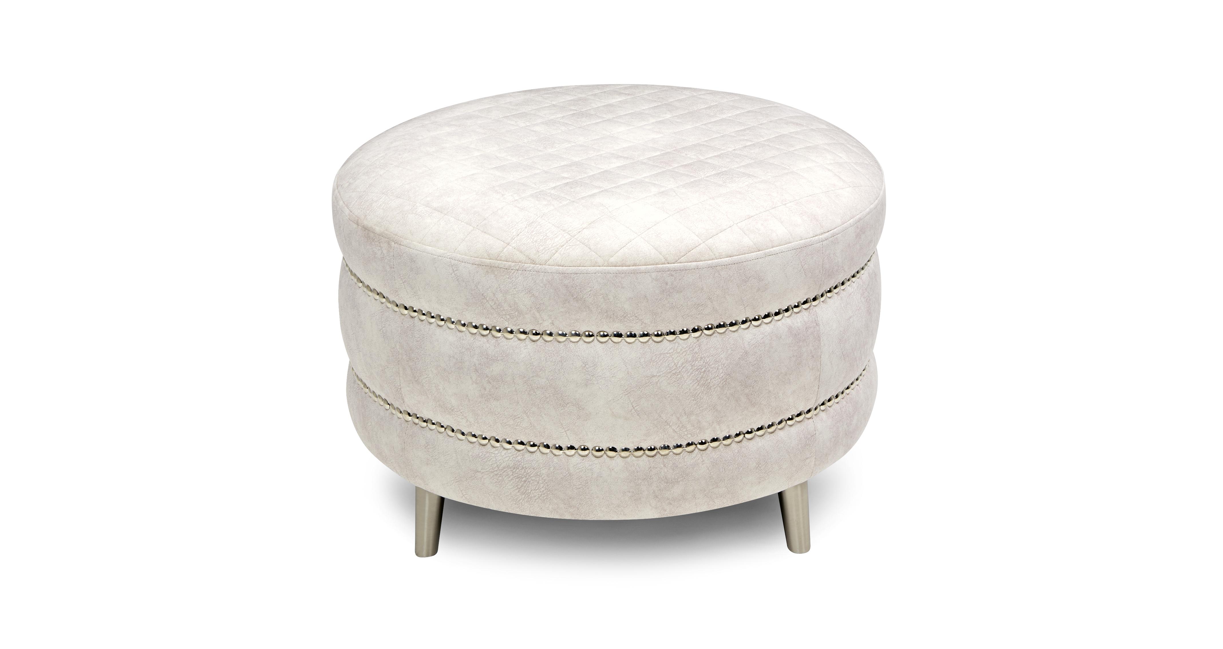Lavencia Round Studded Footstool | DFS