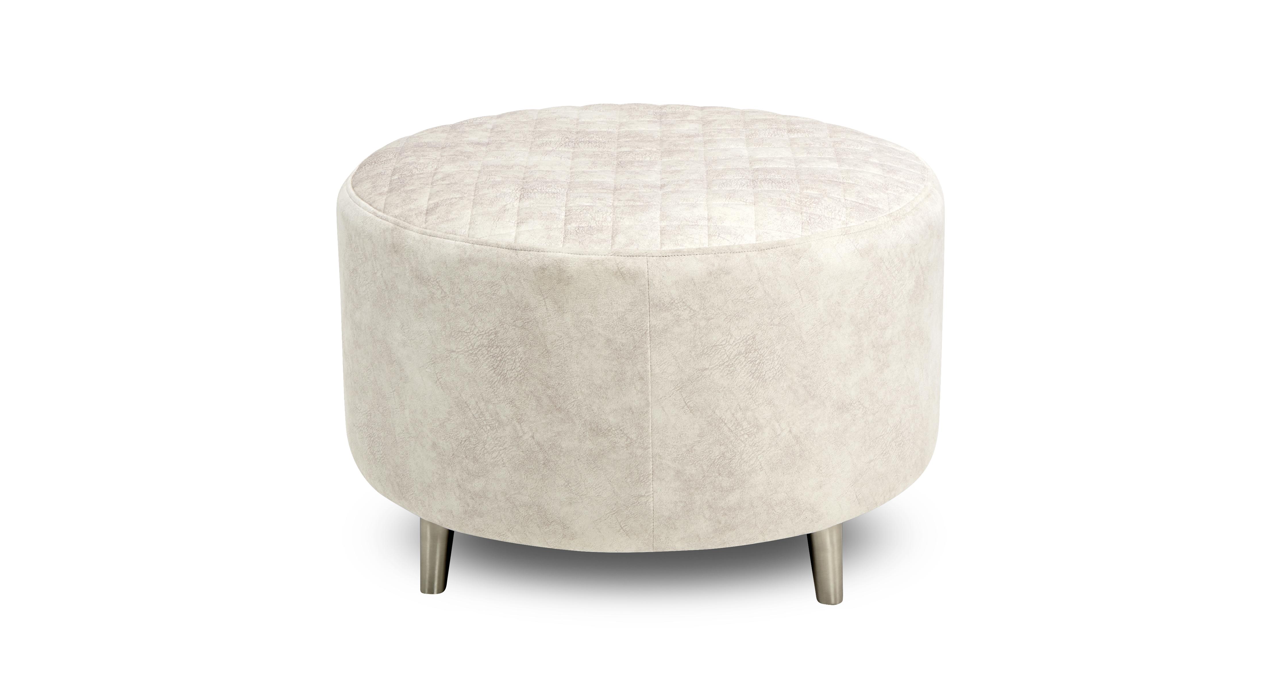 Lavencia No Stud Round Footstool | DFS