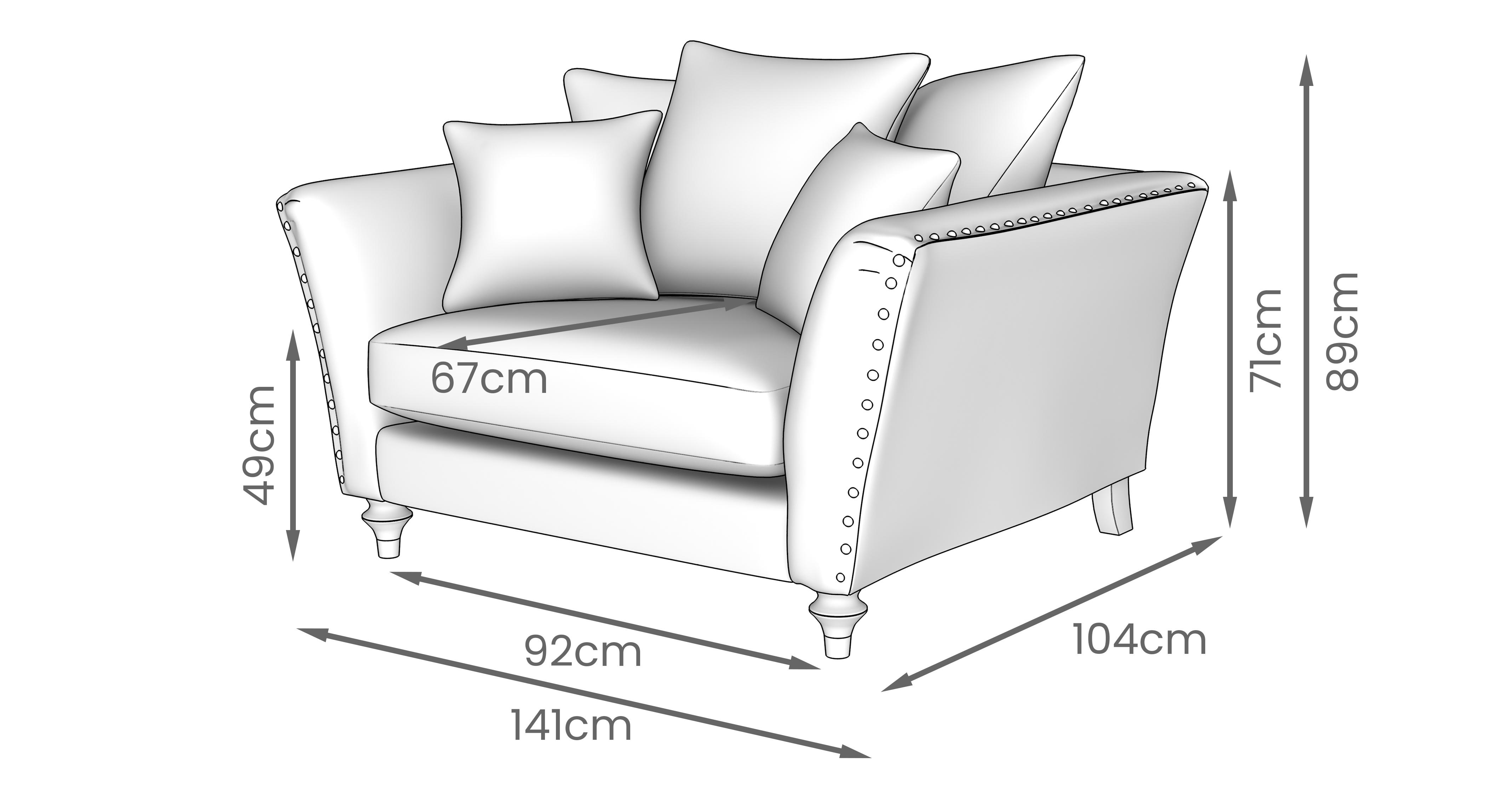 Lawrie Pillow Back Cuddler Sofa | DFS