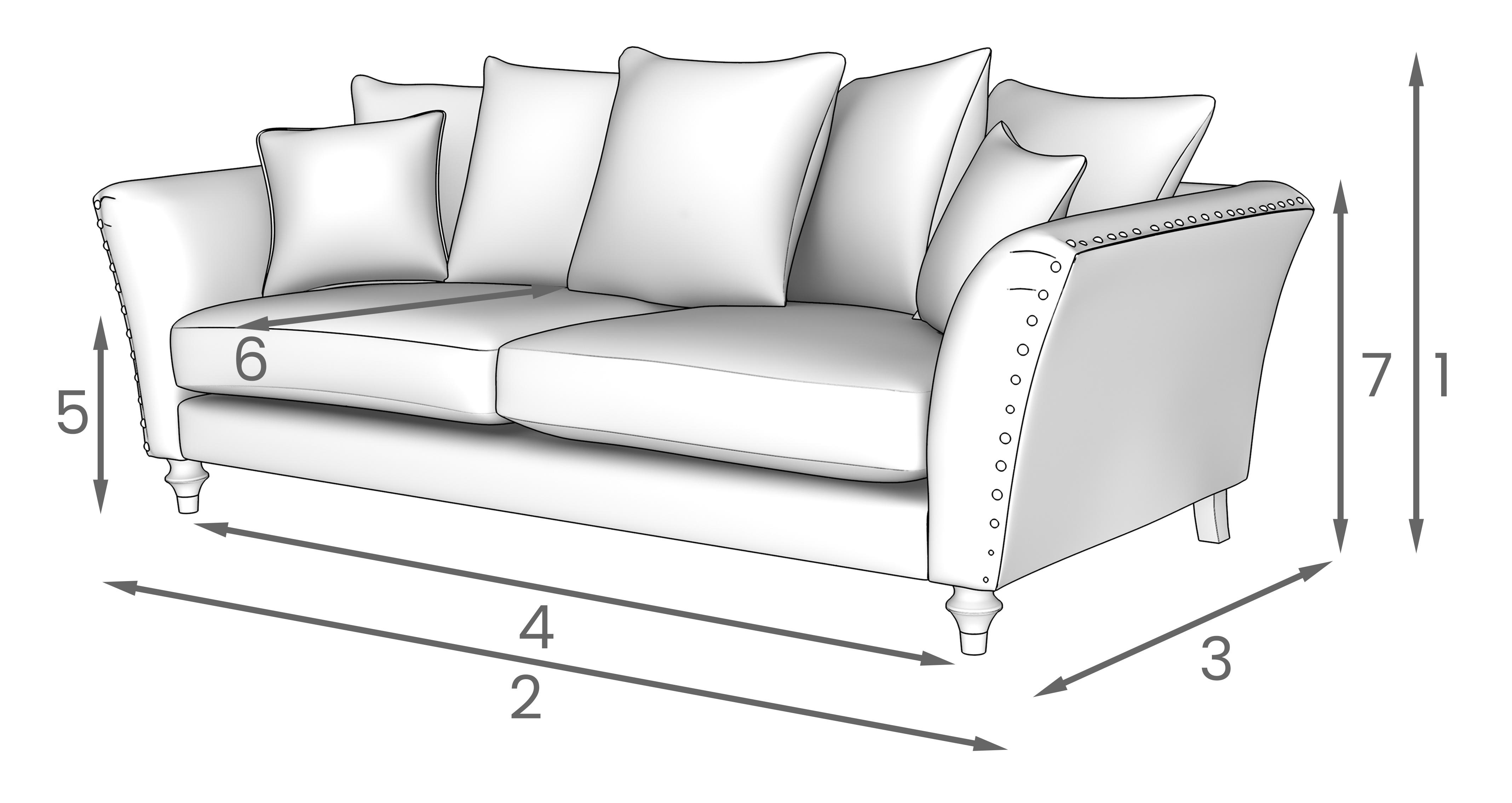 Lawrie Pillow Back 4 Seater Sofa | DFS