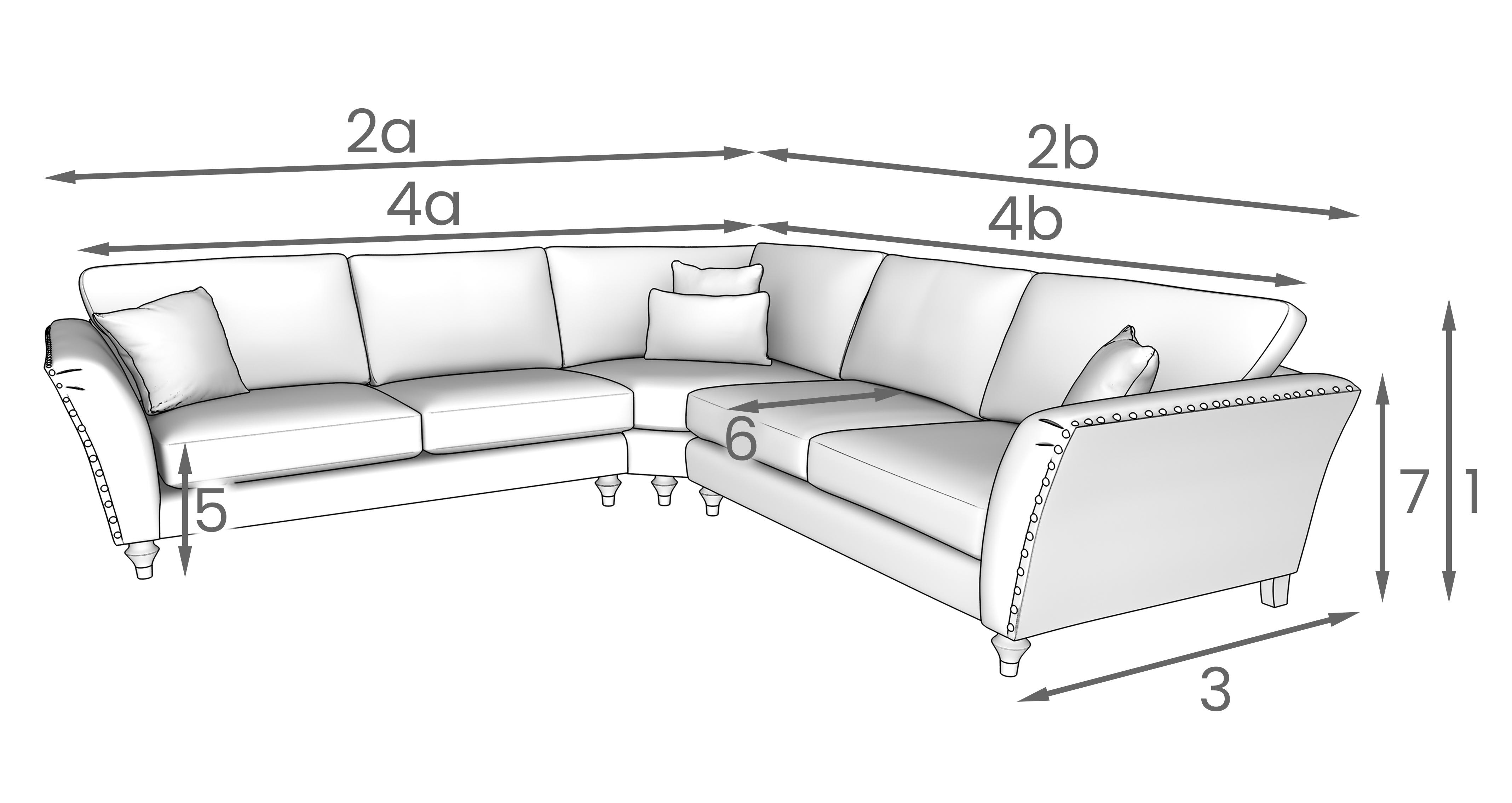 Lawrie Formal Back 3 Corner 3 Sofa | DFS