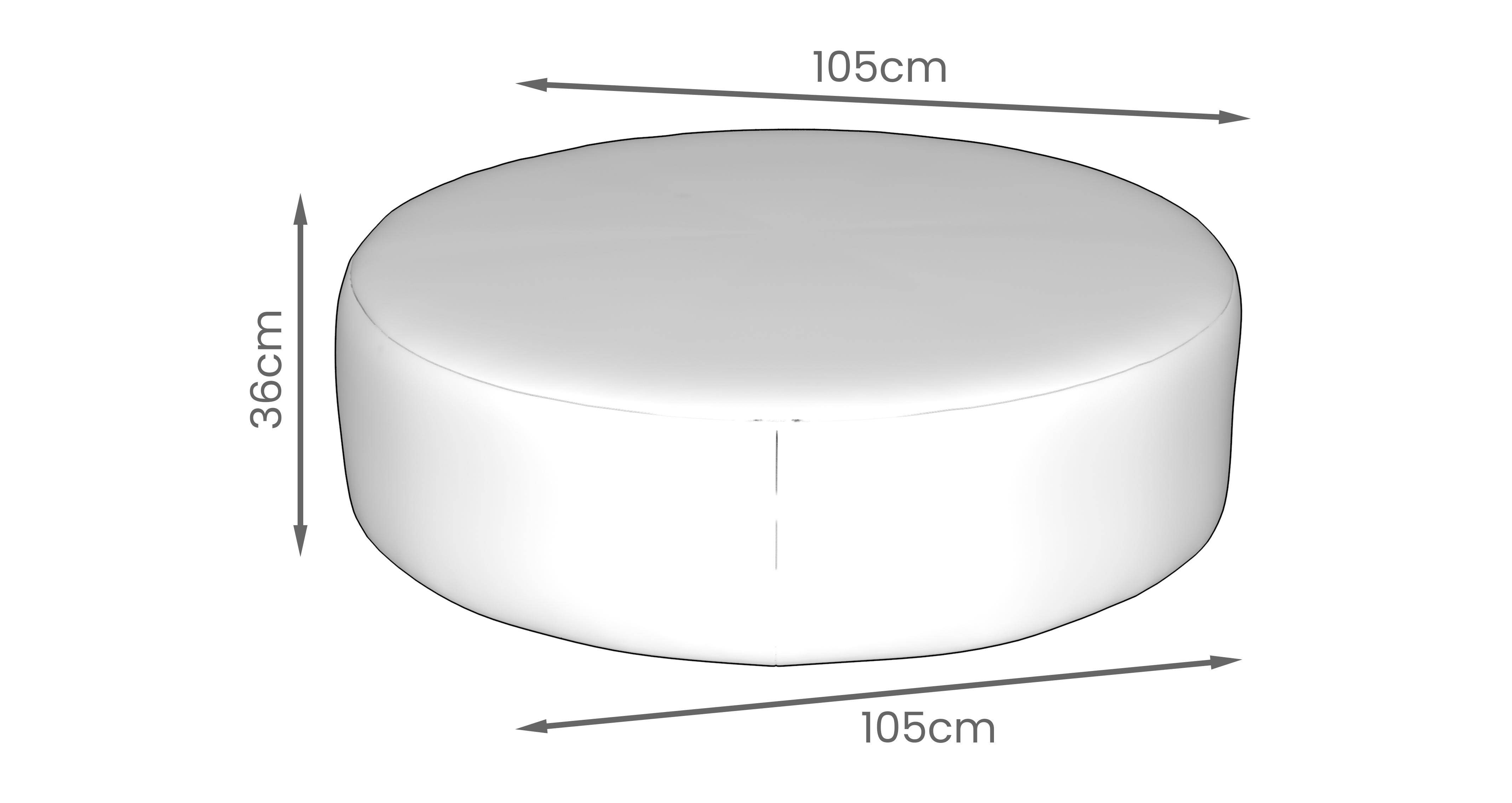 Lawrie Large Round Plain Footstool | DFS