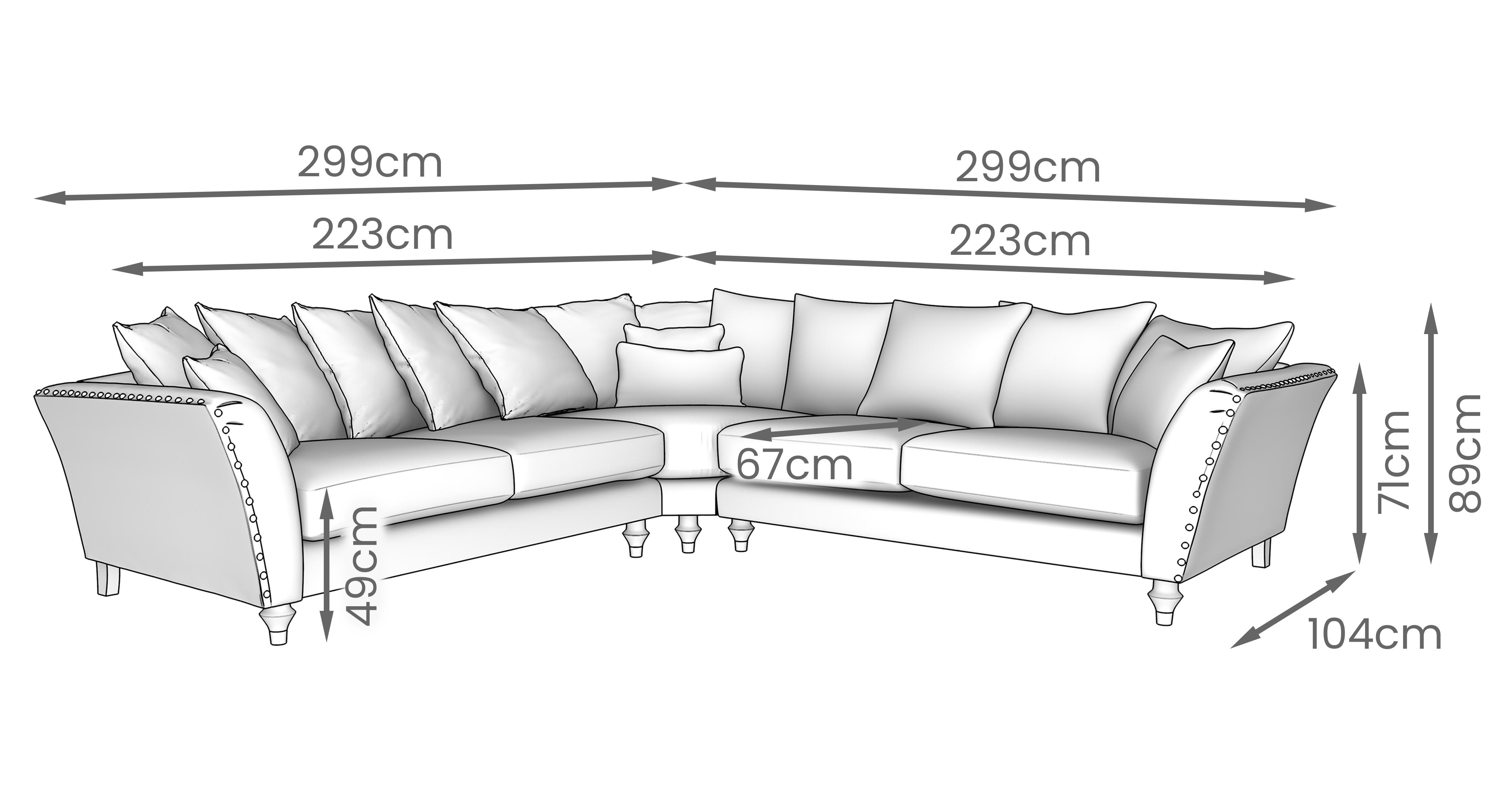 Lawrie Pillow Back 3 Corner 3 Sofa | DFS