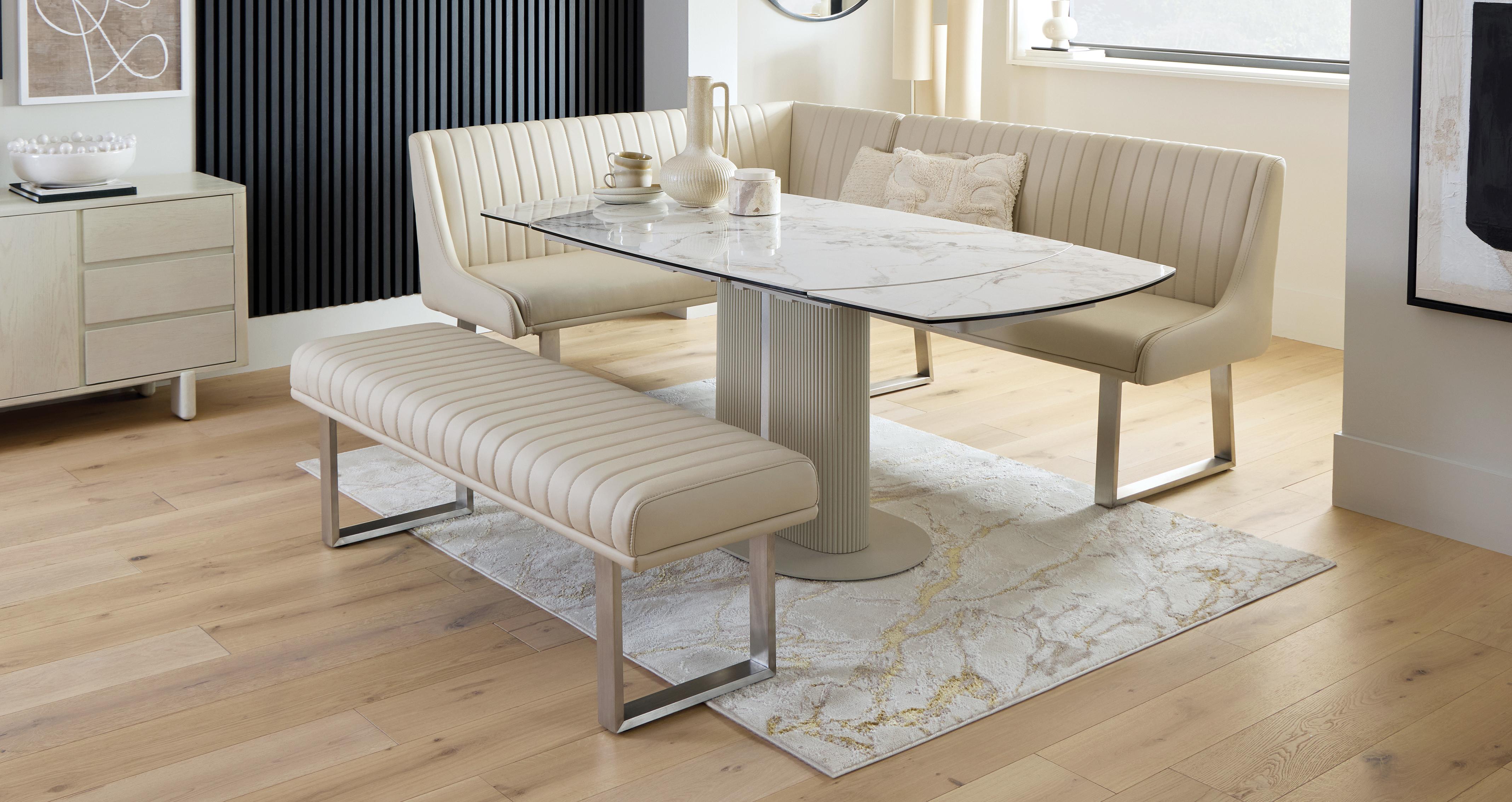 Lena Extending Dining Table Corner Bench | DFS