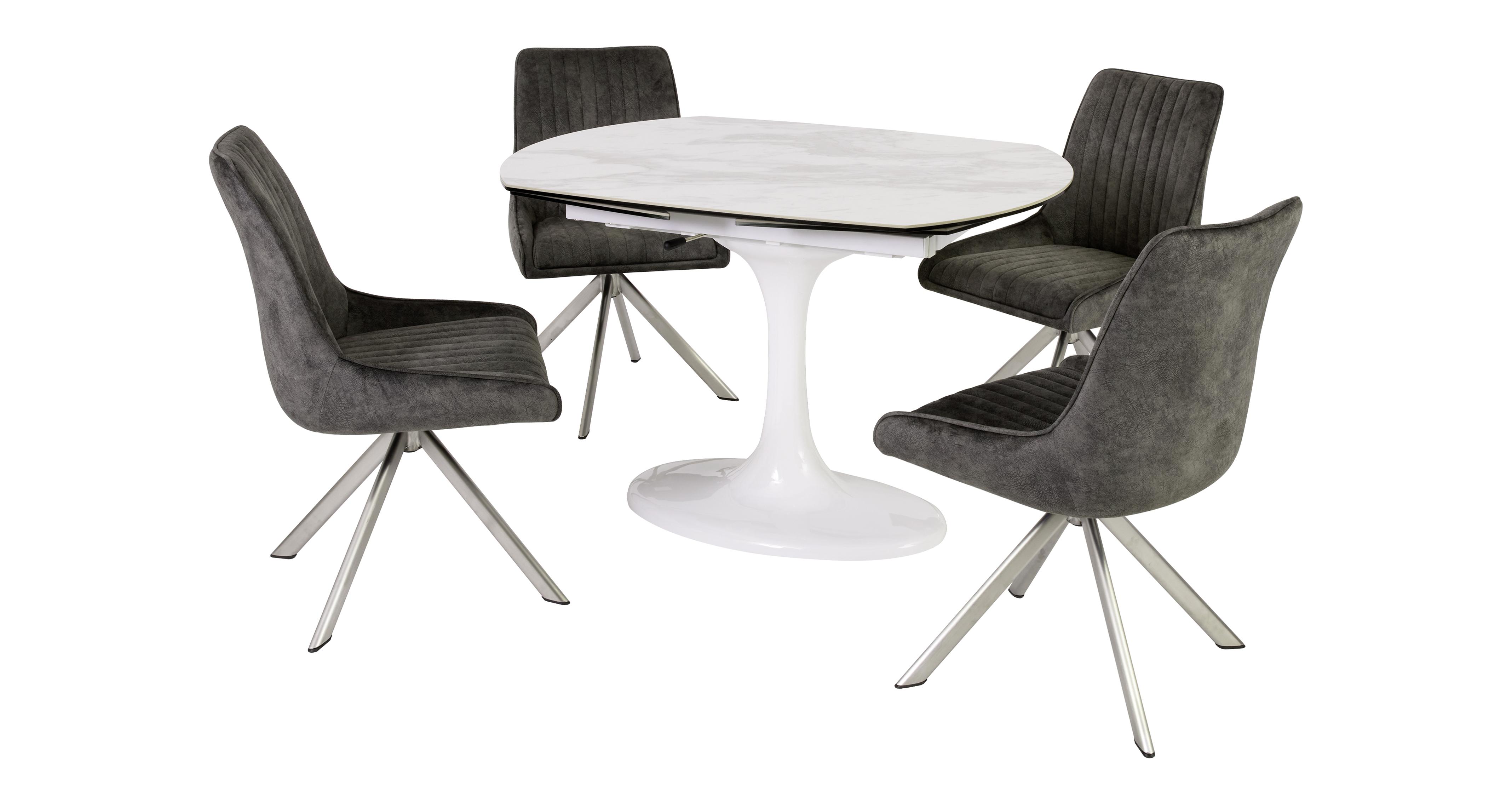 Lille Dining Extending Dining Table 4 Chairs | DFS