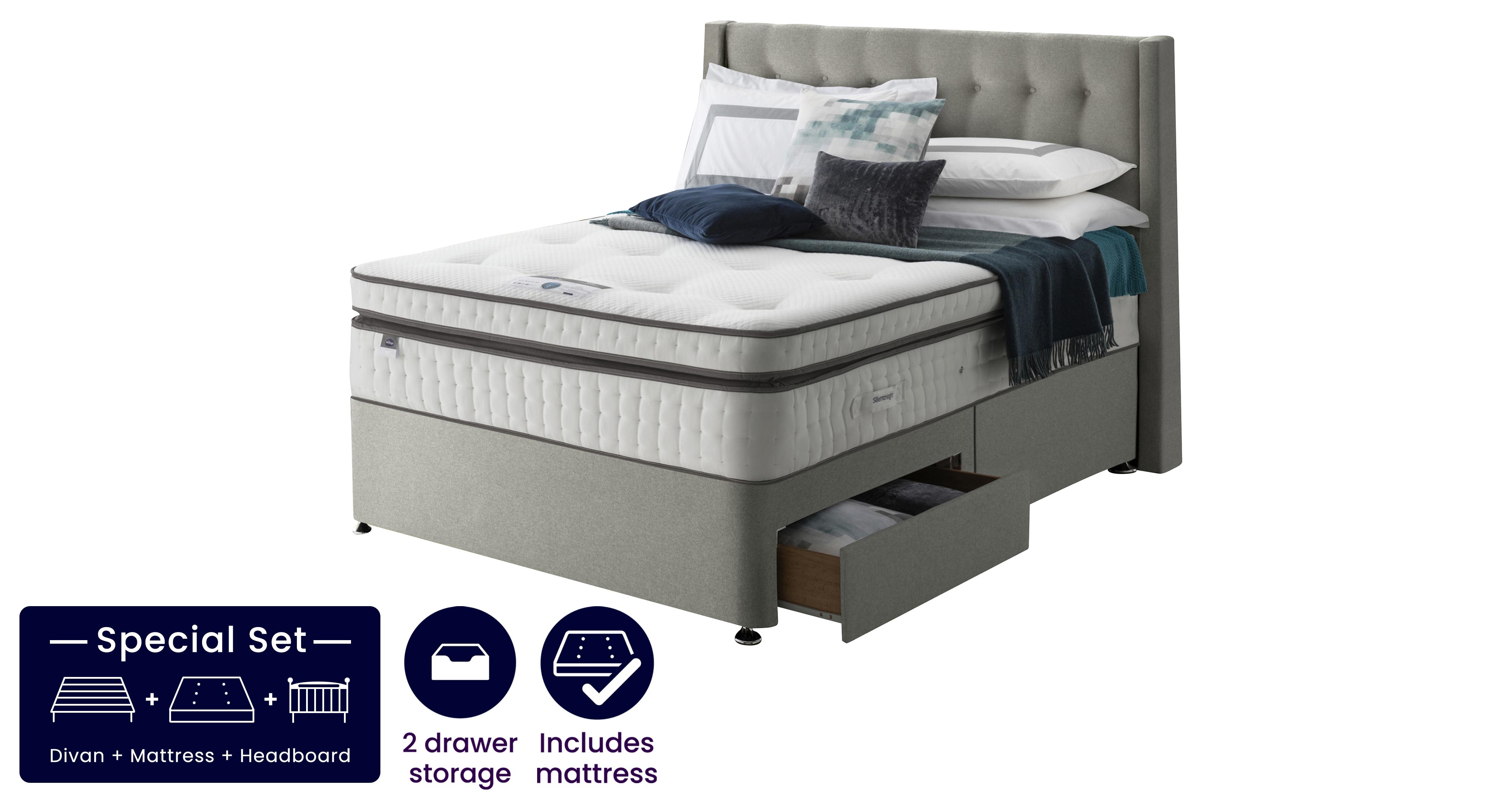 Litcham Double 4 Ft 6 2 Drawer Set P 3000 | DFS