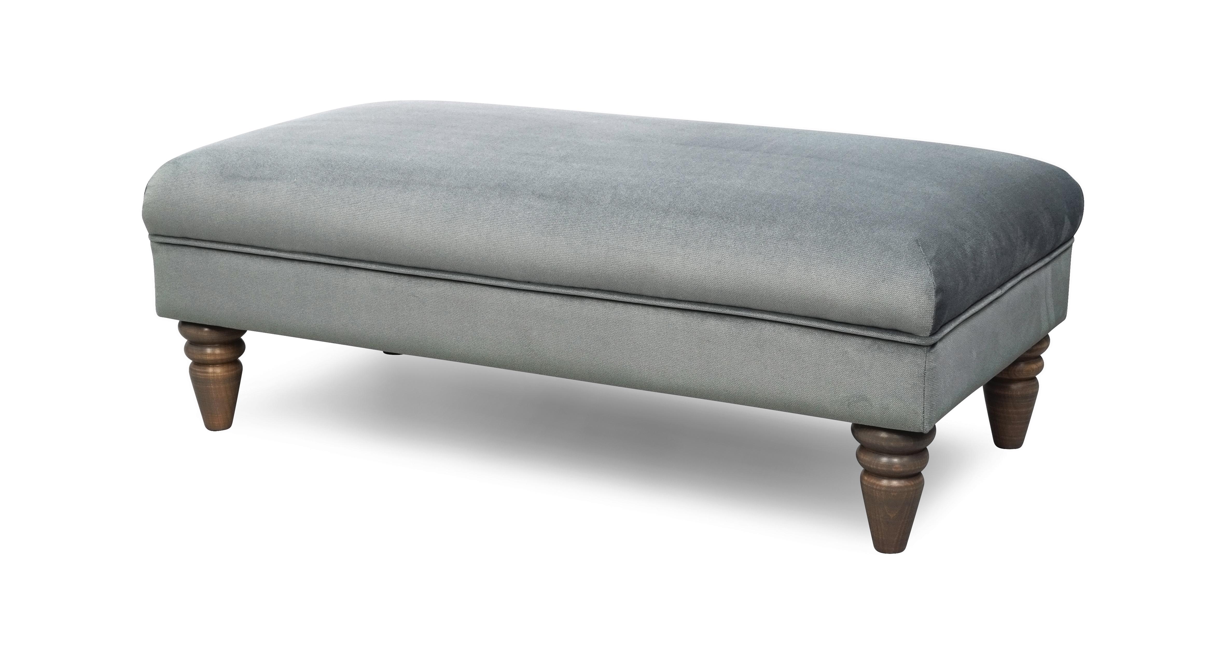 Livie Velvet Footstool | DFS