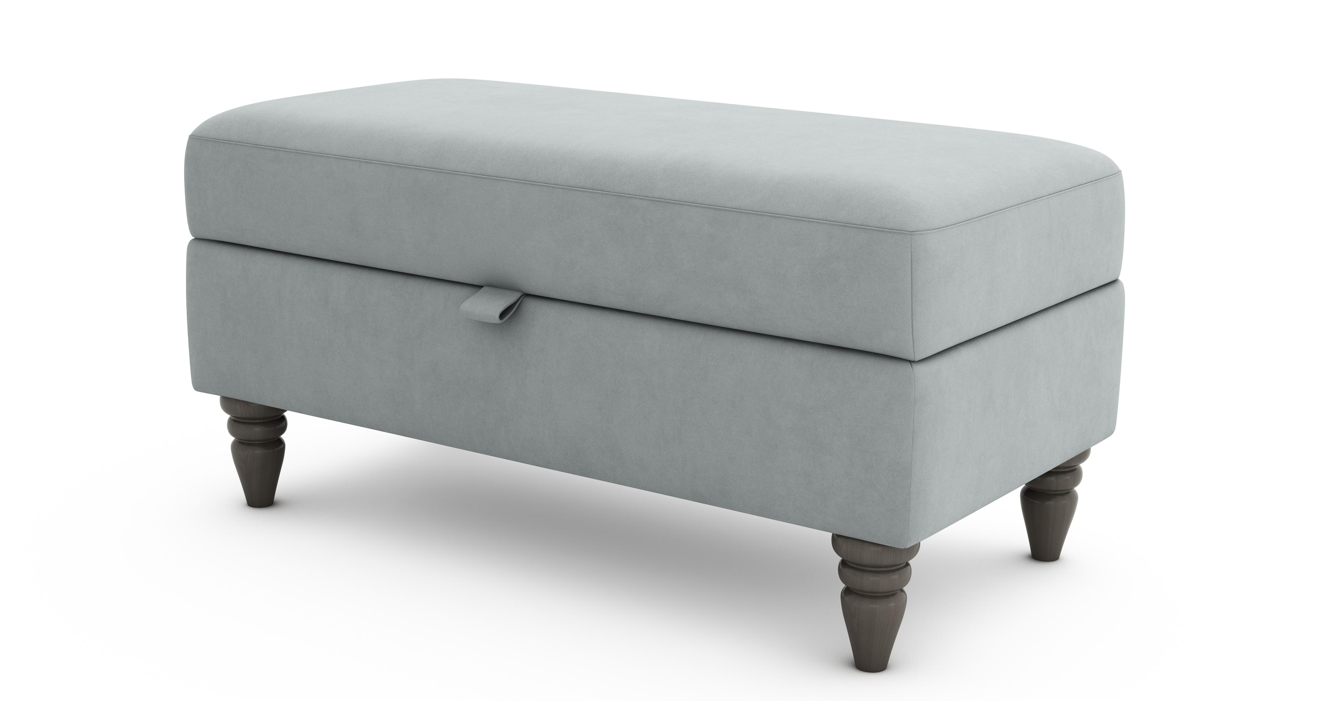 Livie Velvet Bench Storage Stool | DFS