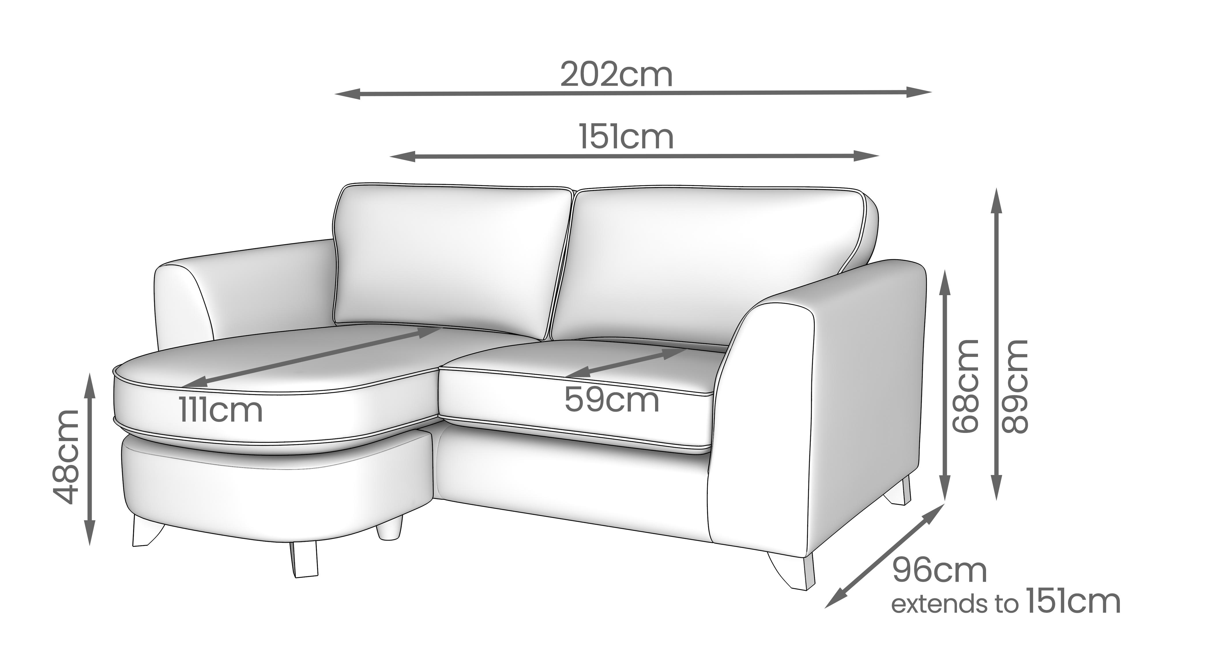 Lorella Formal Back 3 Seater Lounger | DFS