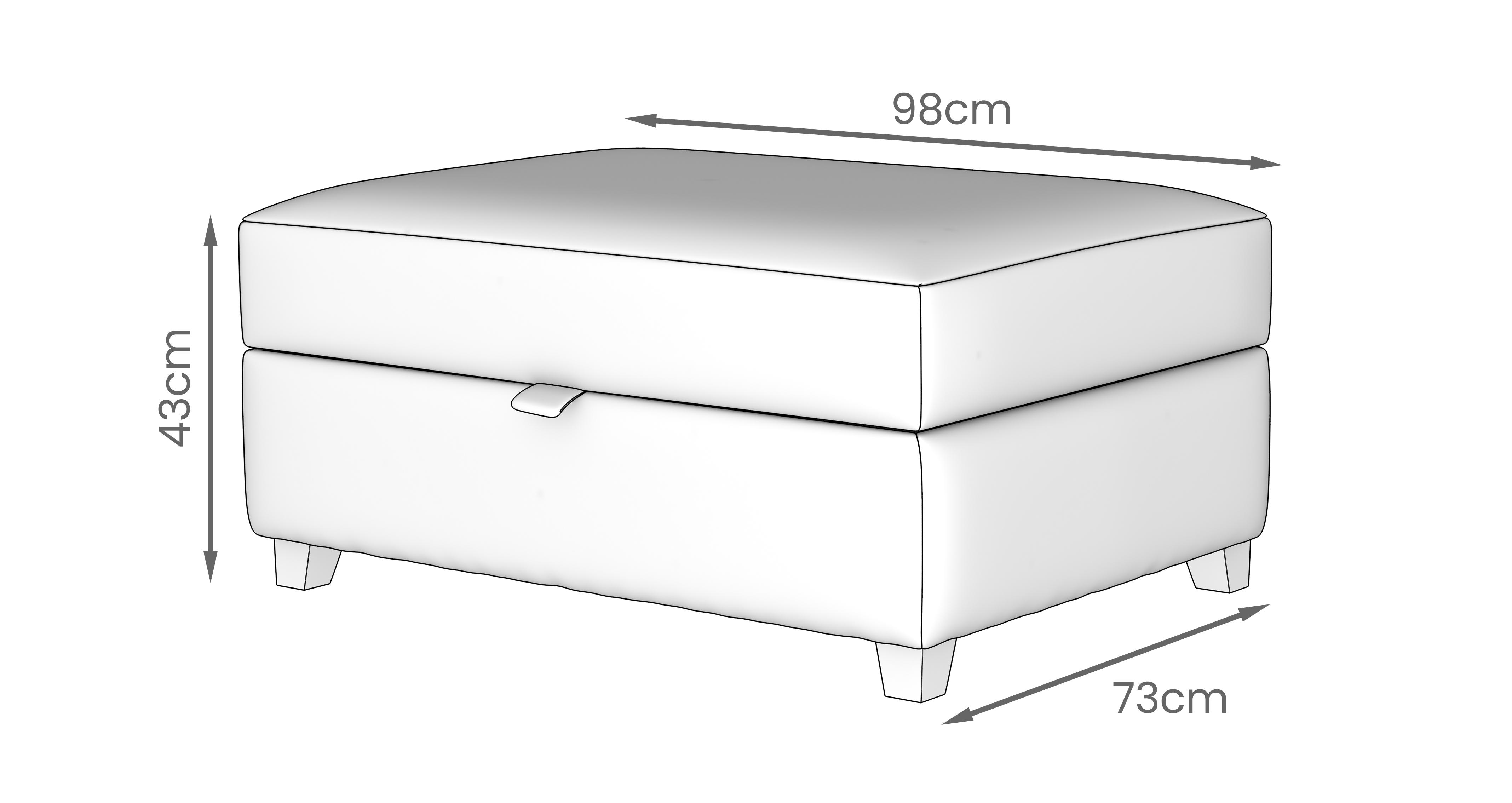 Lovise Velvet Large Storage Footstool | DFS