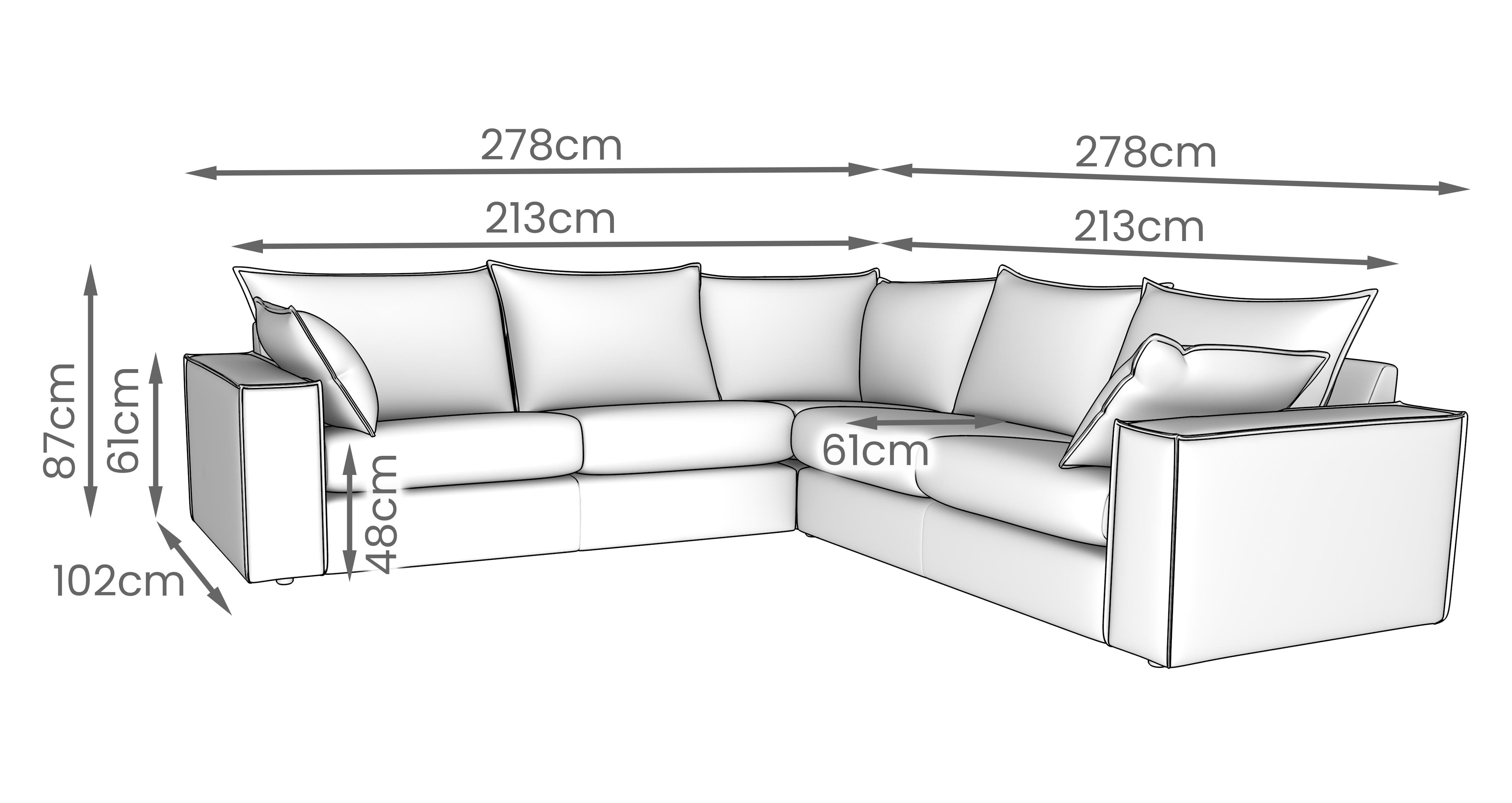 Lovise Velvet 3 Corner 3 | DFS