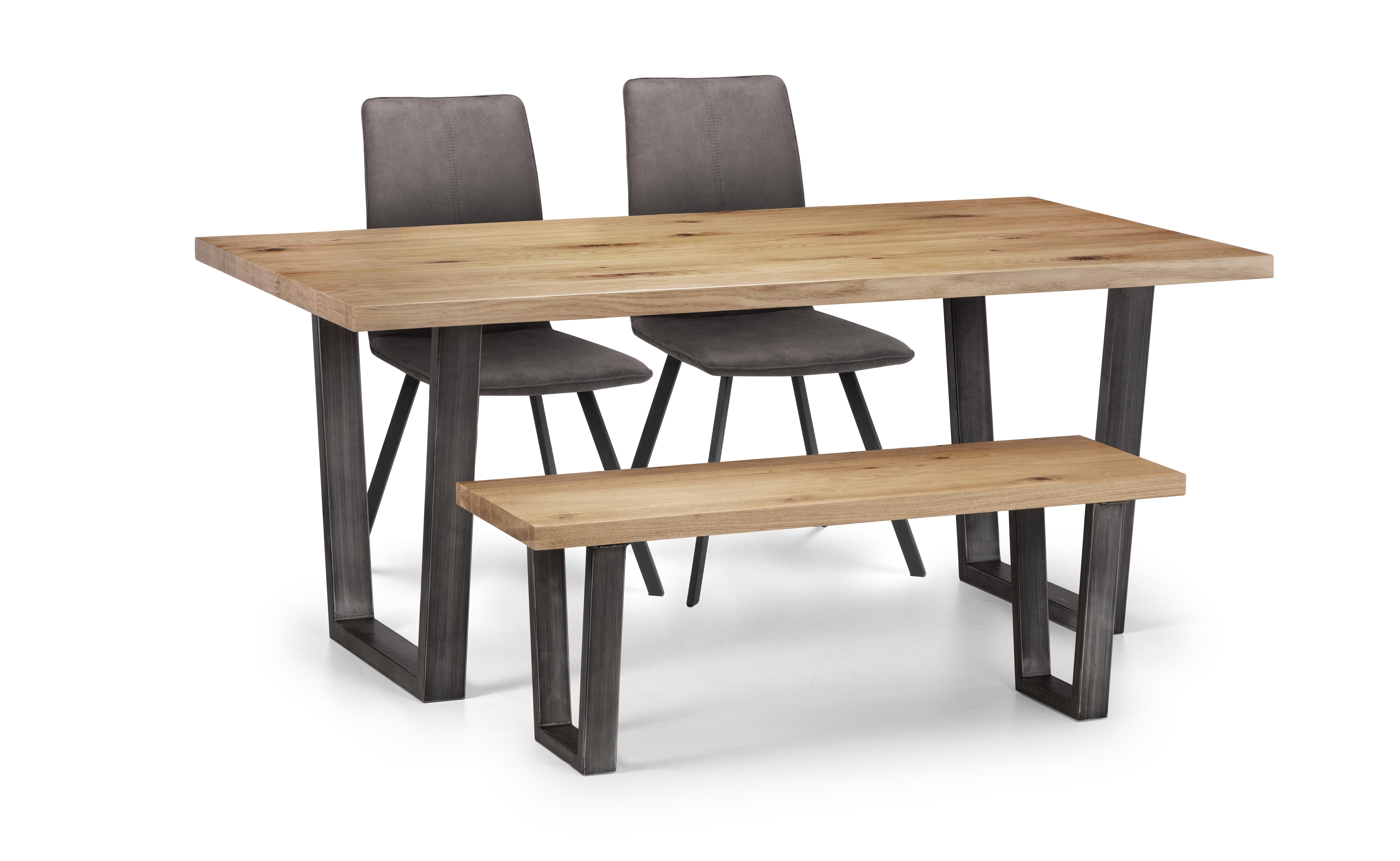 Mason Fixed Top Table And Set Of 2 Fabric Chairs And Bench | DFS