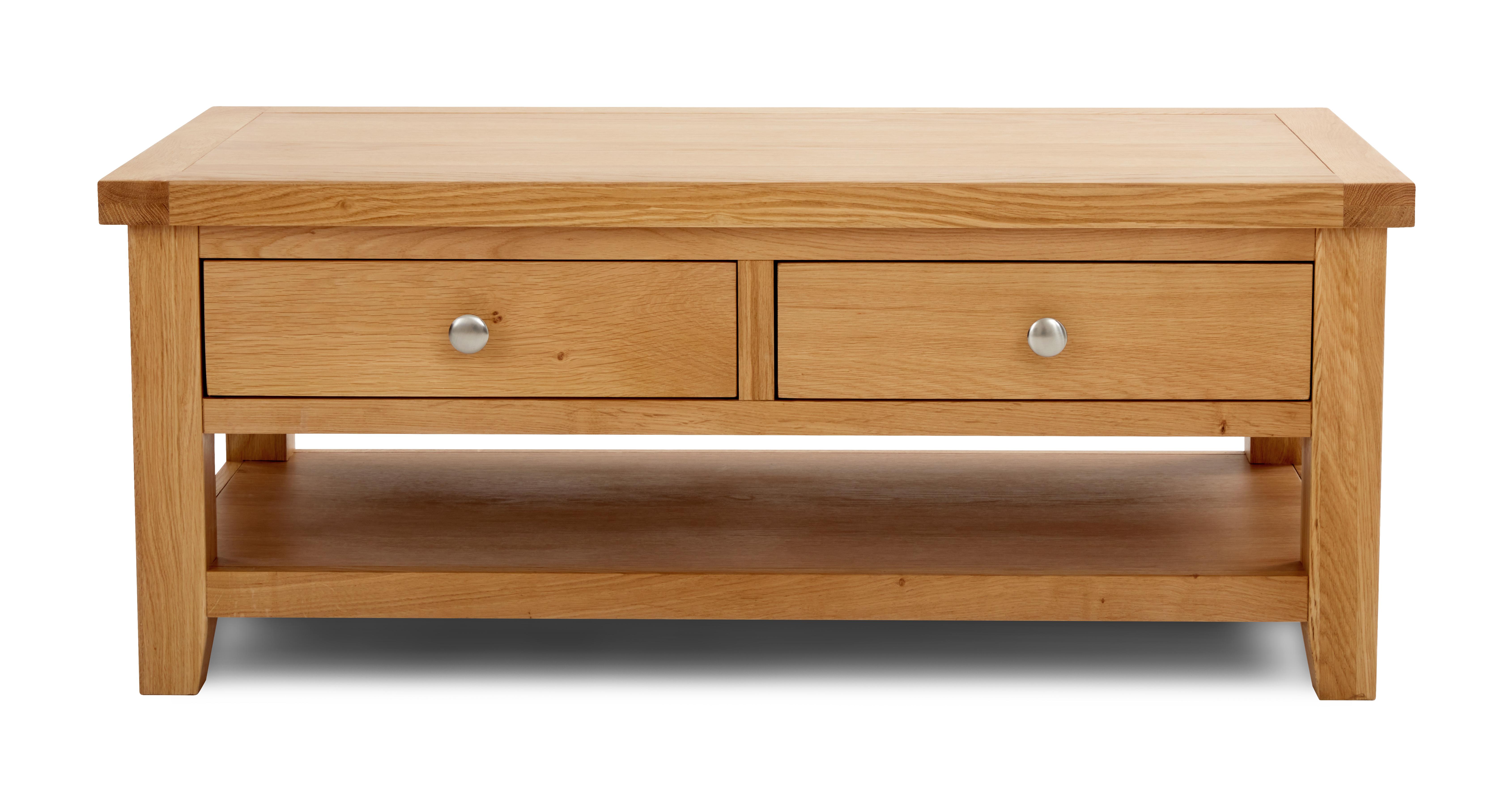 Maud Oak Coffee Table With Drawers | DFS