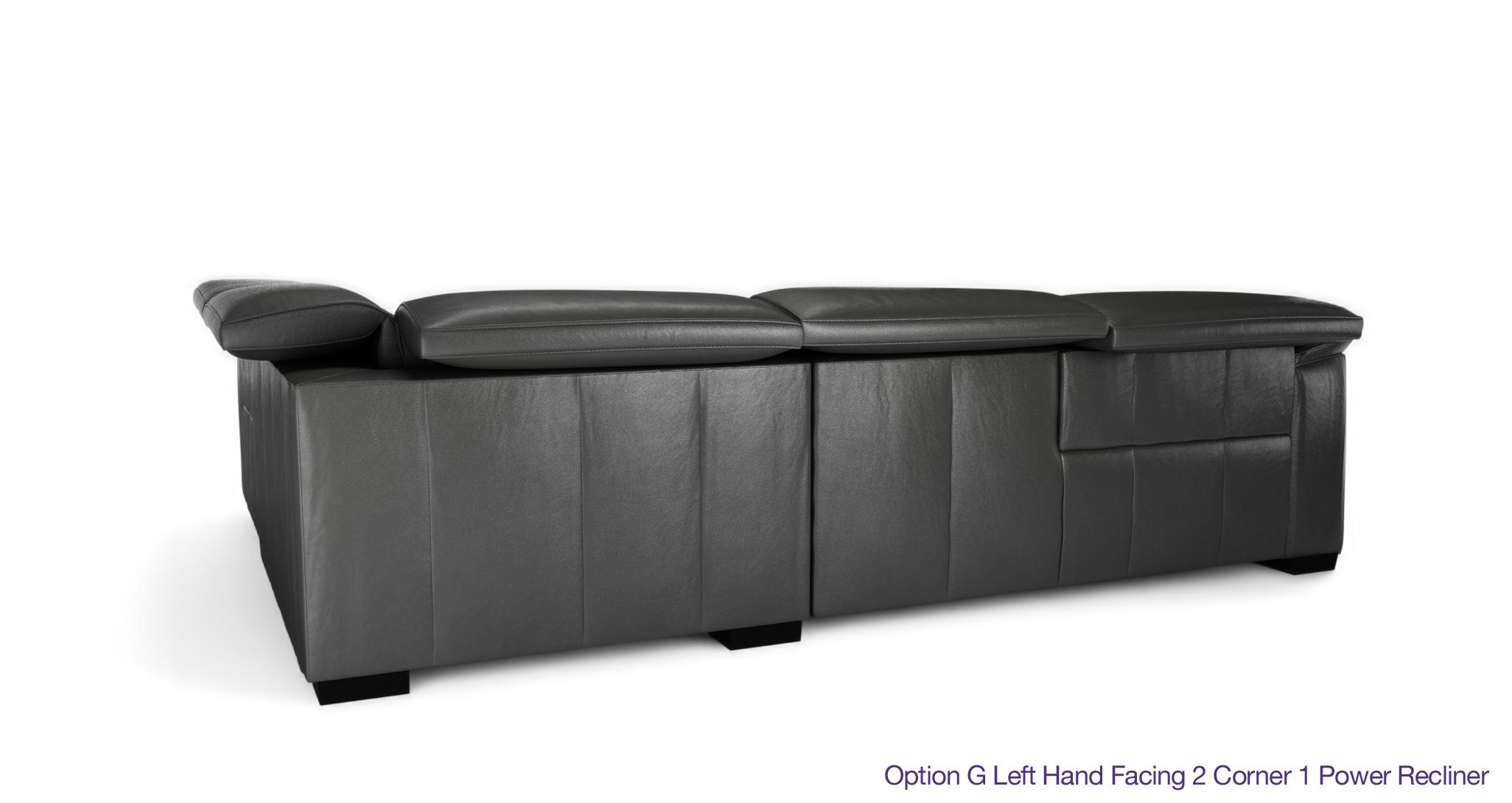 messina Option G Left Hand Facing 2 Corner 1 Power Double Recliner