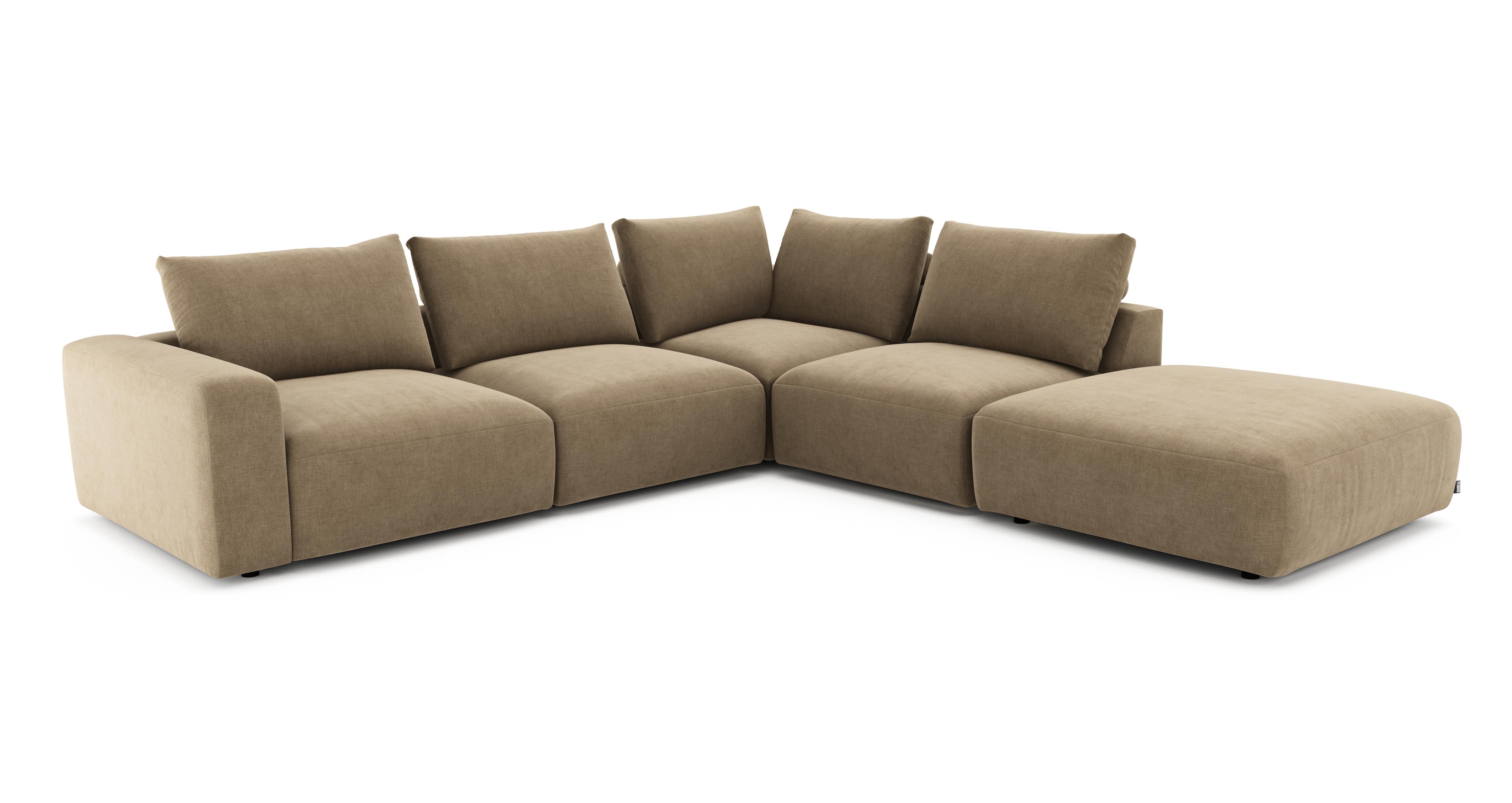 Mova Left Hand Facing Arm 5 Piece Open End Corner Sofa | DFS