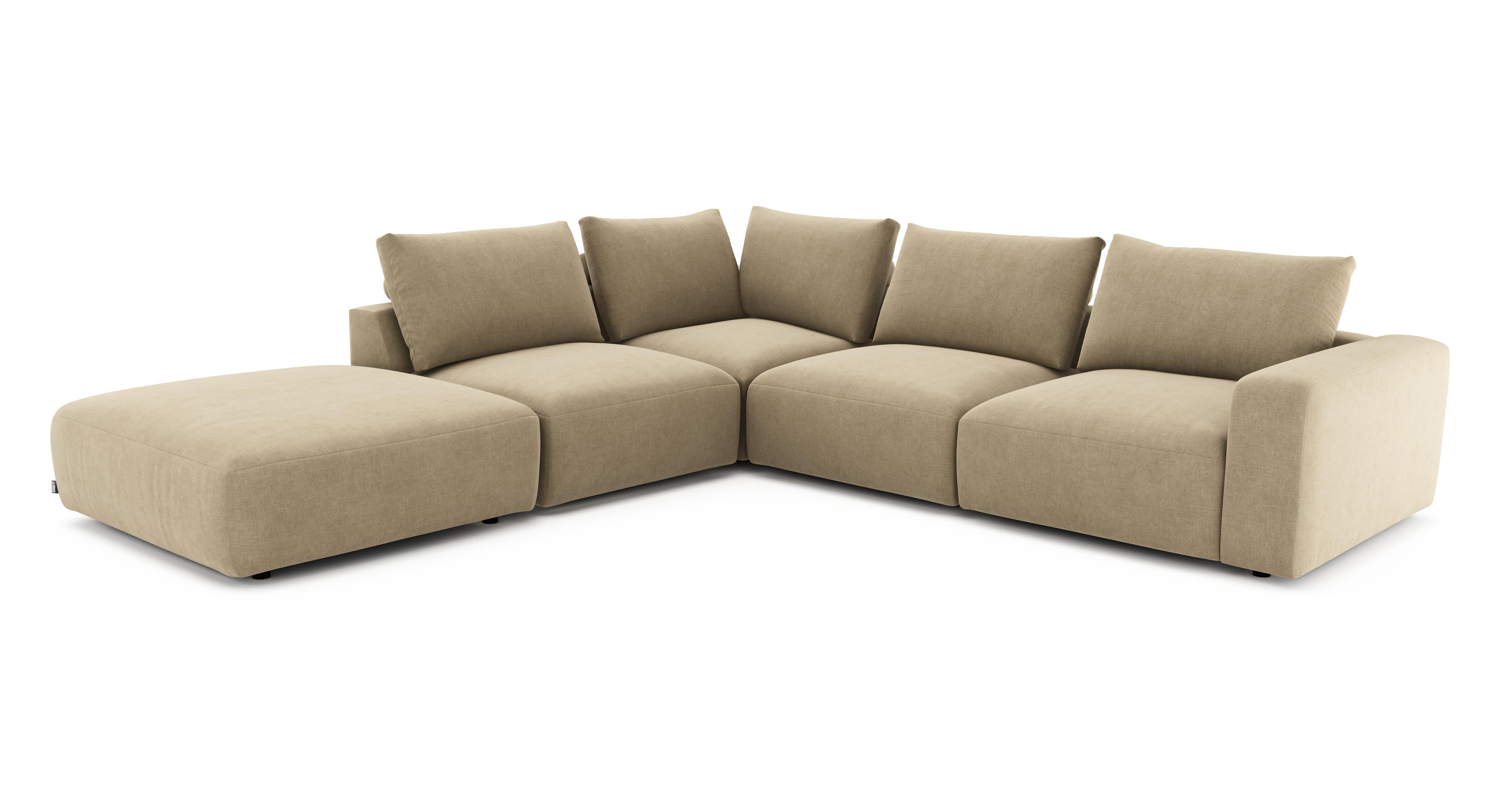 Mova Right Hand Facing Arm 5 Piece Open End Corner Sofa | DFS