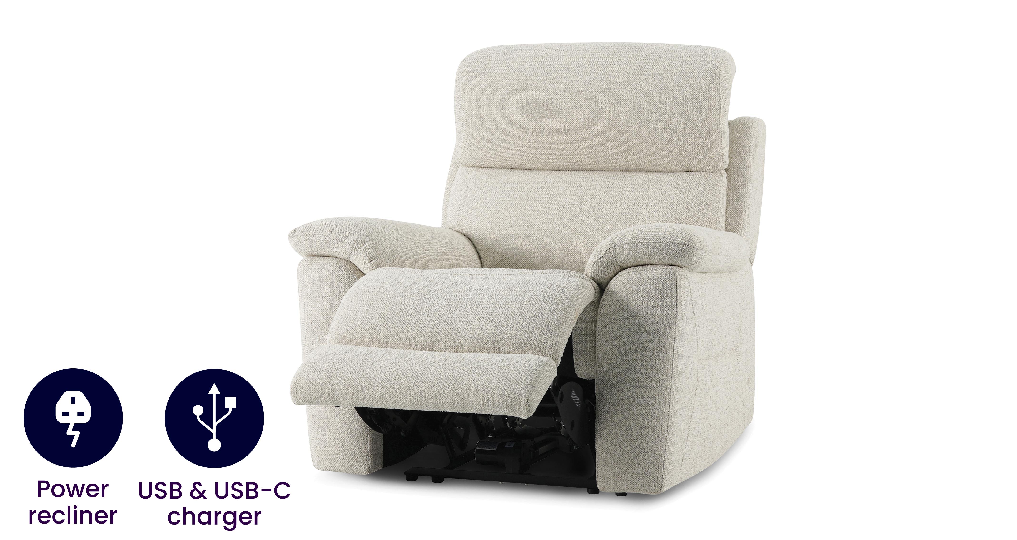Nevara Power Recliner Chair With Power Headrest | DFS