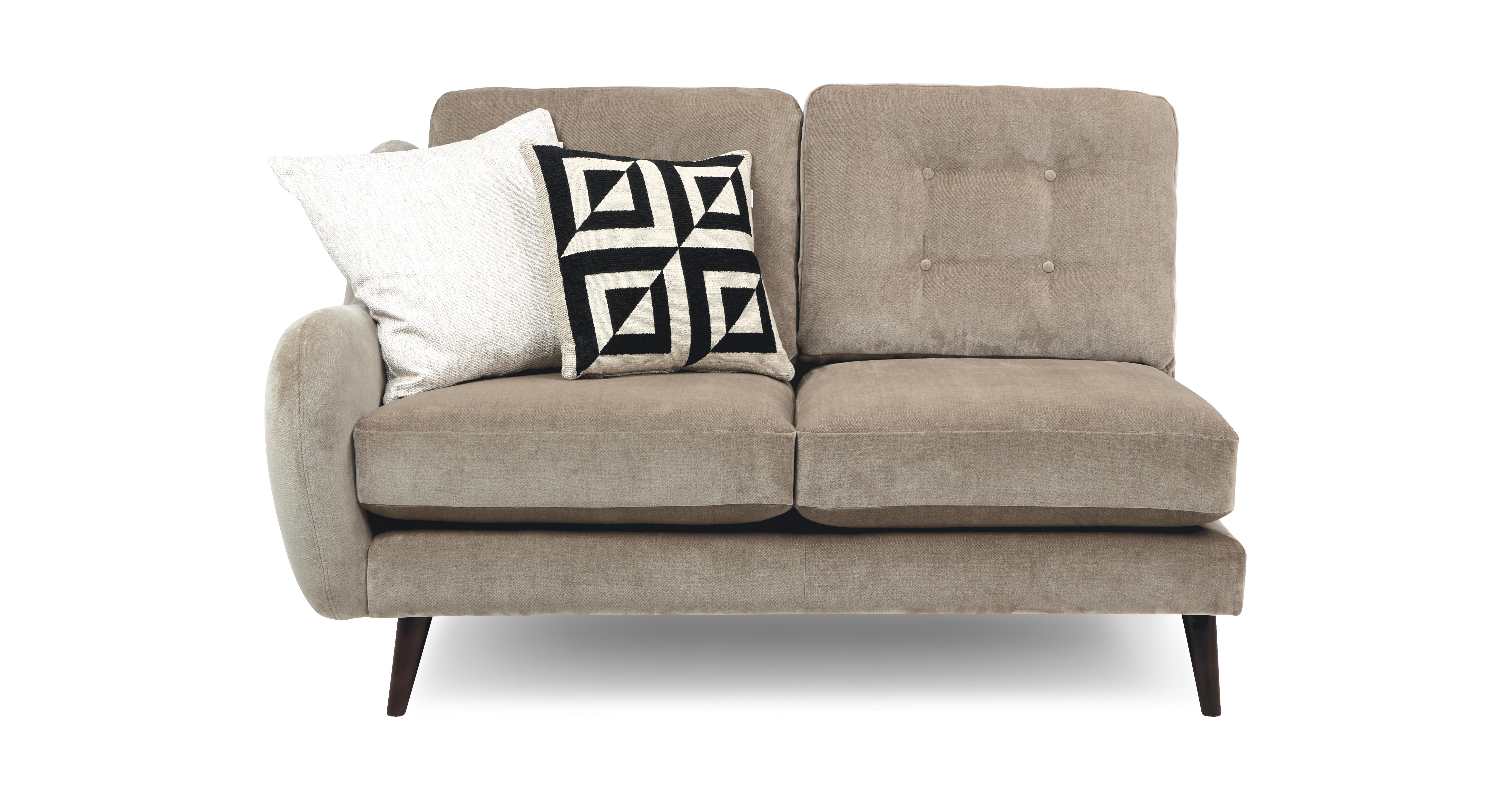 New Camden Chenille Left Hand Facing 1 Arm 2 Seat Unit | DFS