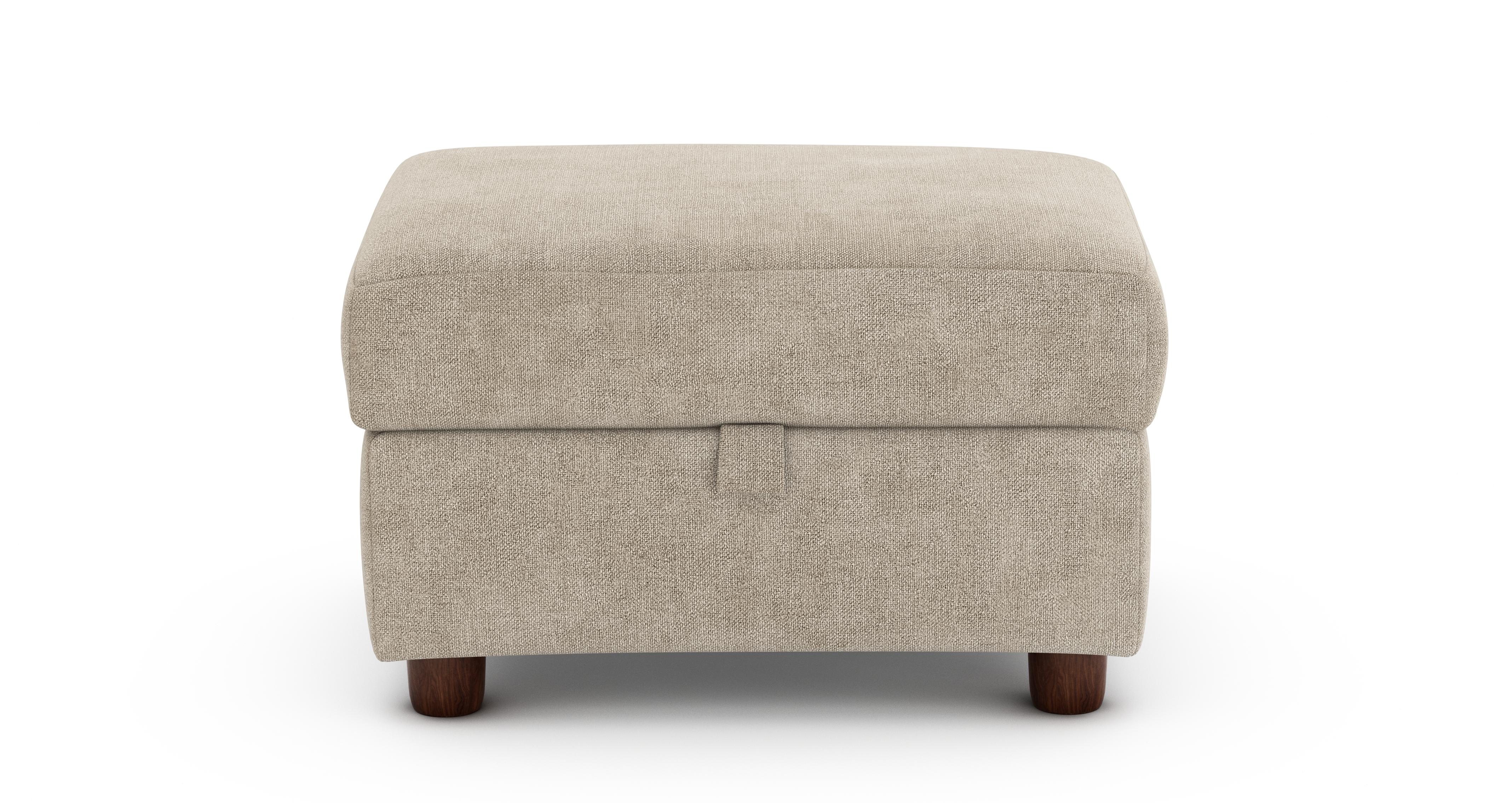 New Camden Chenille Storage Footstool | DFS