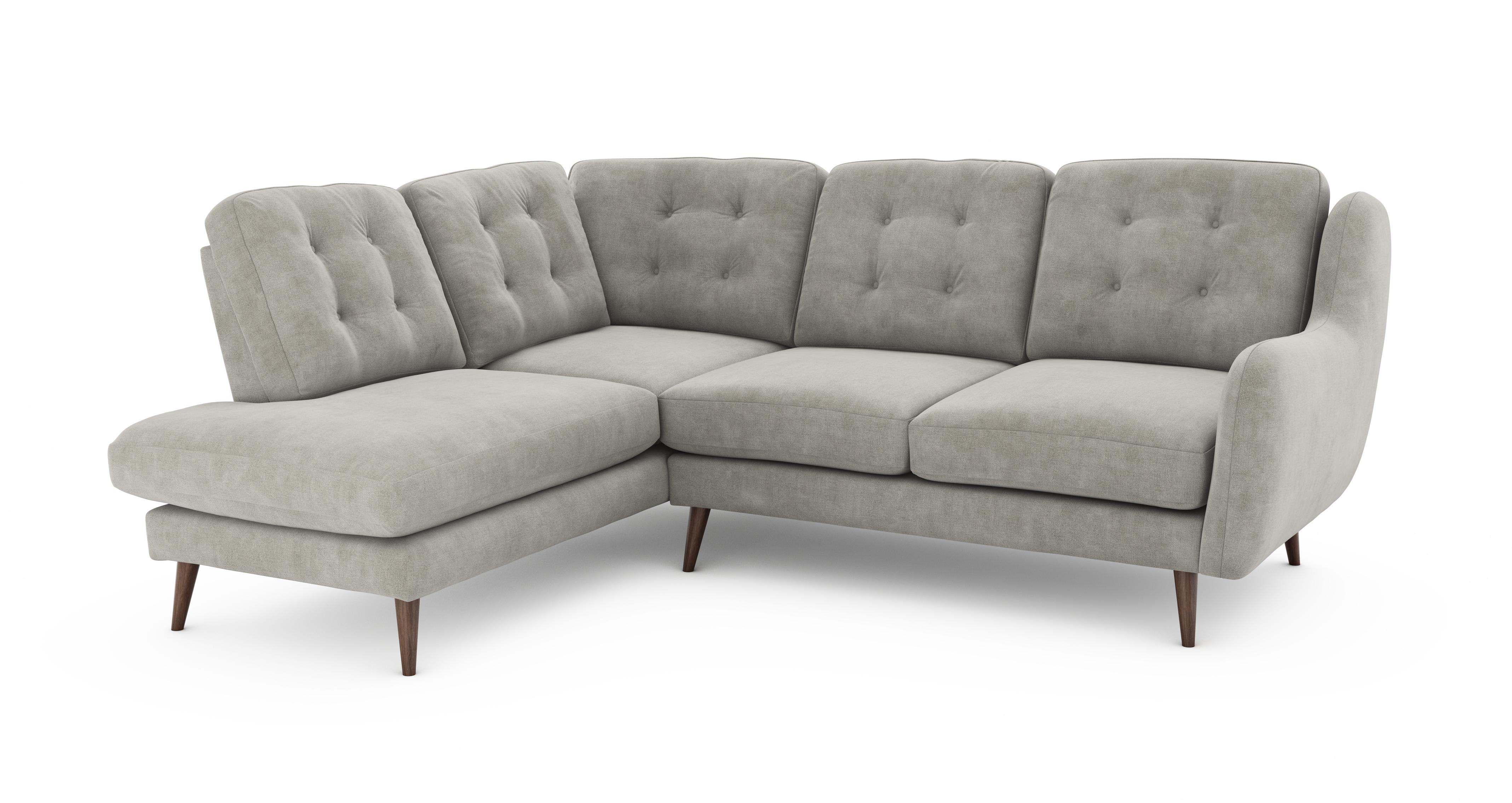 New Camden Chenille Right Hand Facing Arm Open End Corner Sofa | DFS
