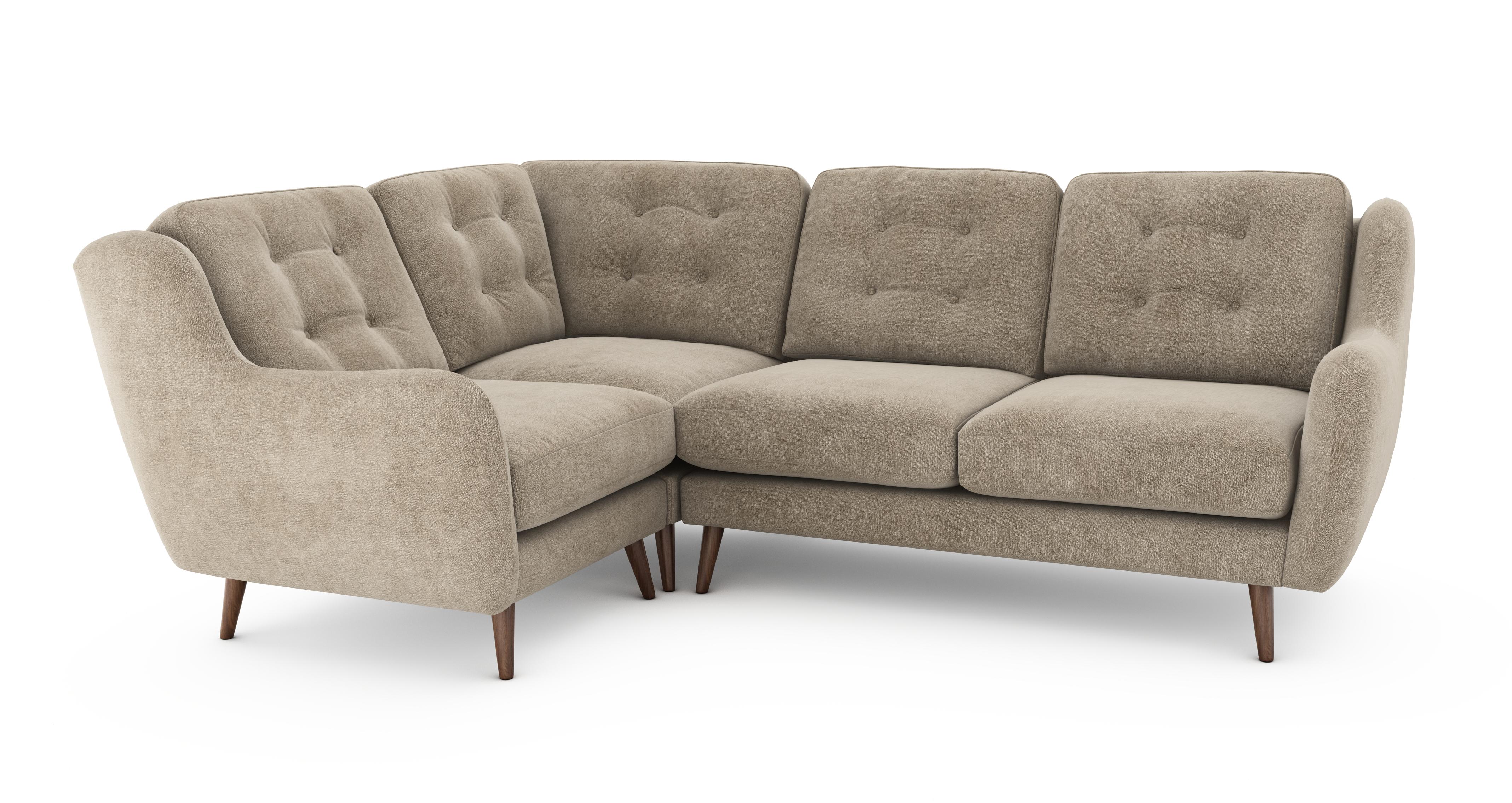 New Camden Chenille Right Hand Facing 2 Seat Corner Sofa | DFS