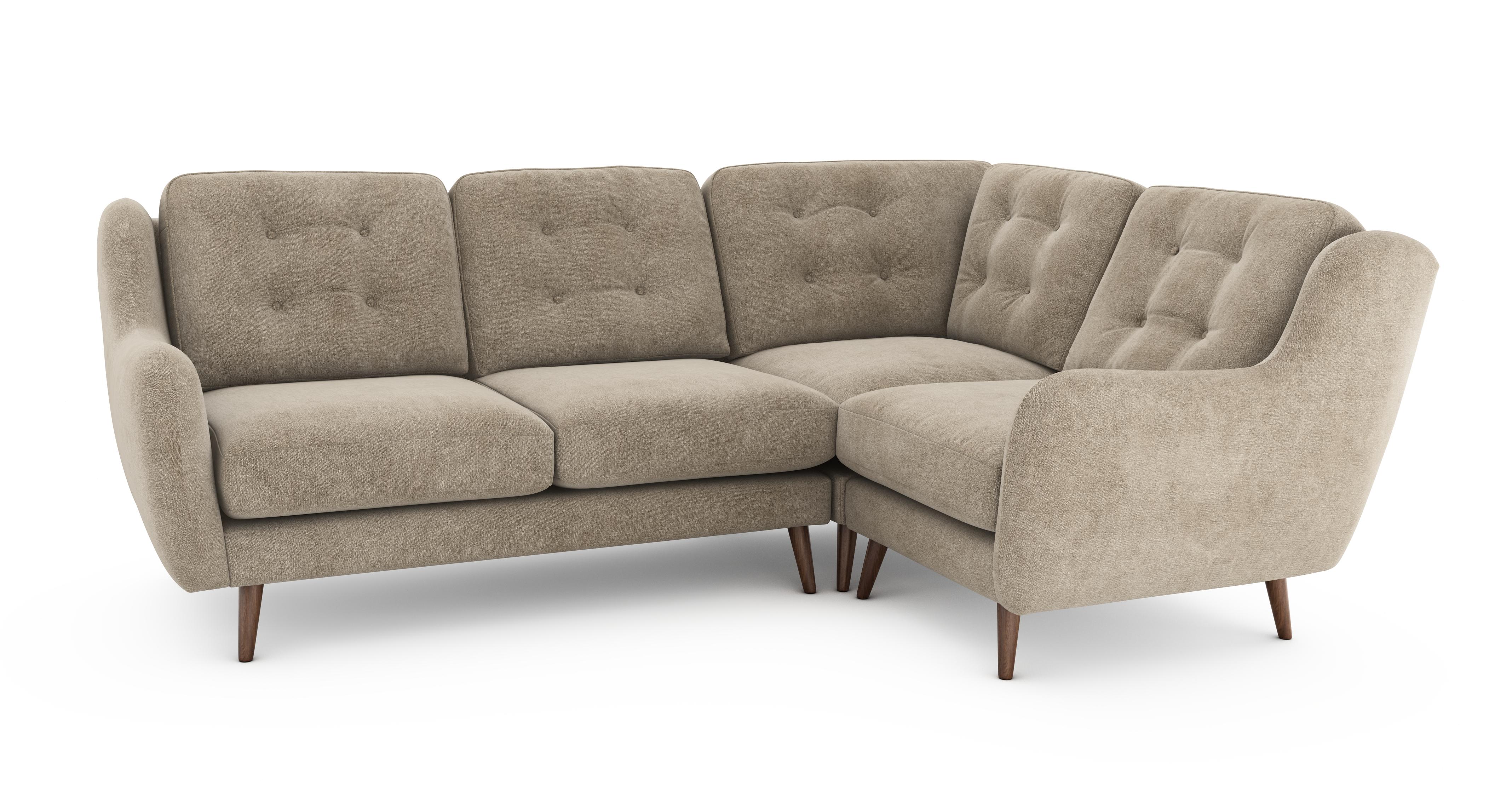 New Camden Chenille Left Hand Facing 2 Seat Corner Sofa | DFS
