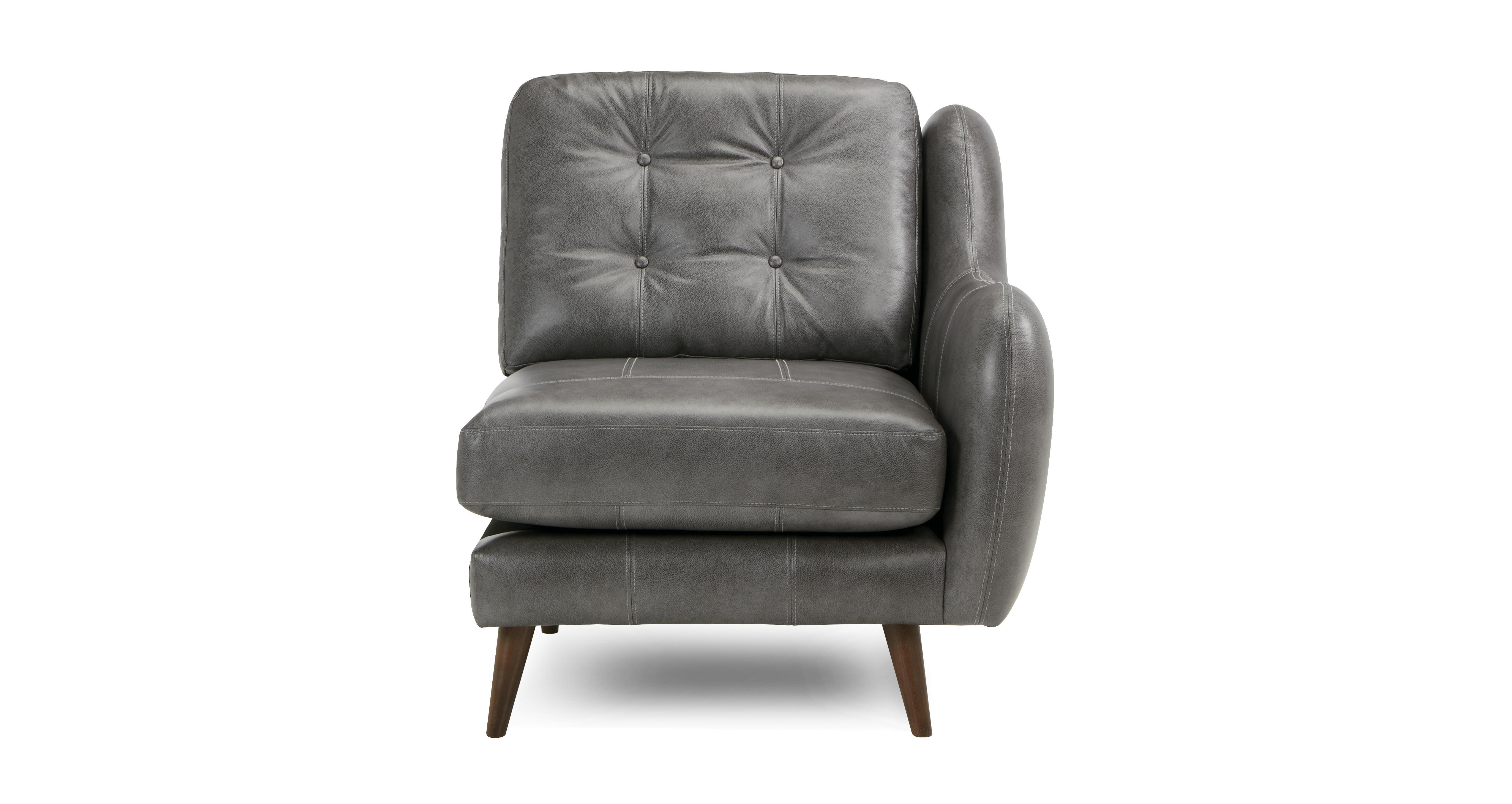 New Camden Leather Right Hand Facing 1 Arm 1 Seat Unit | DFS