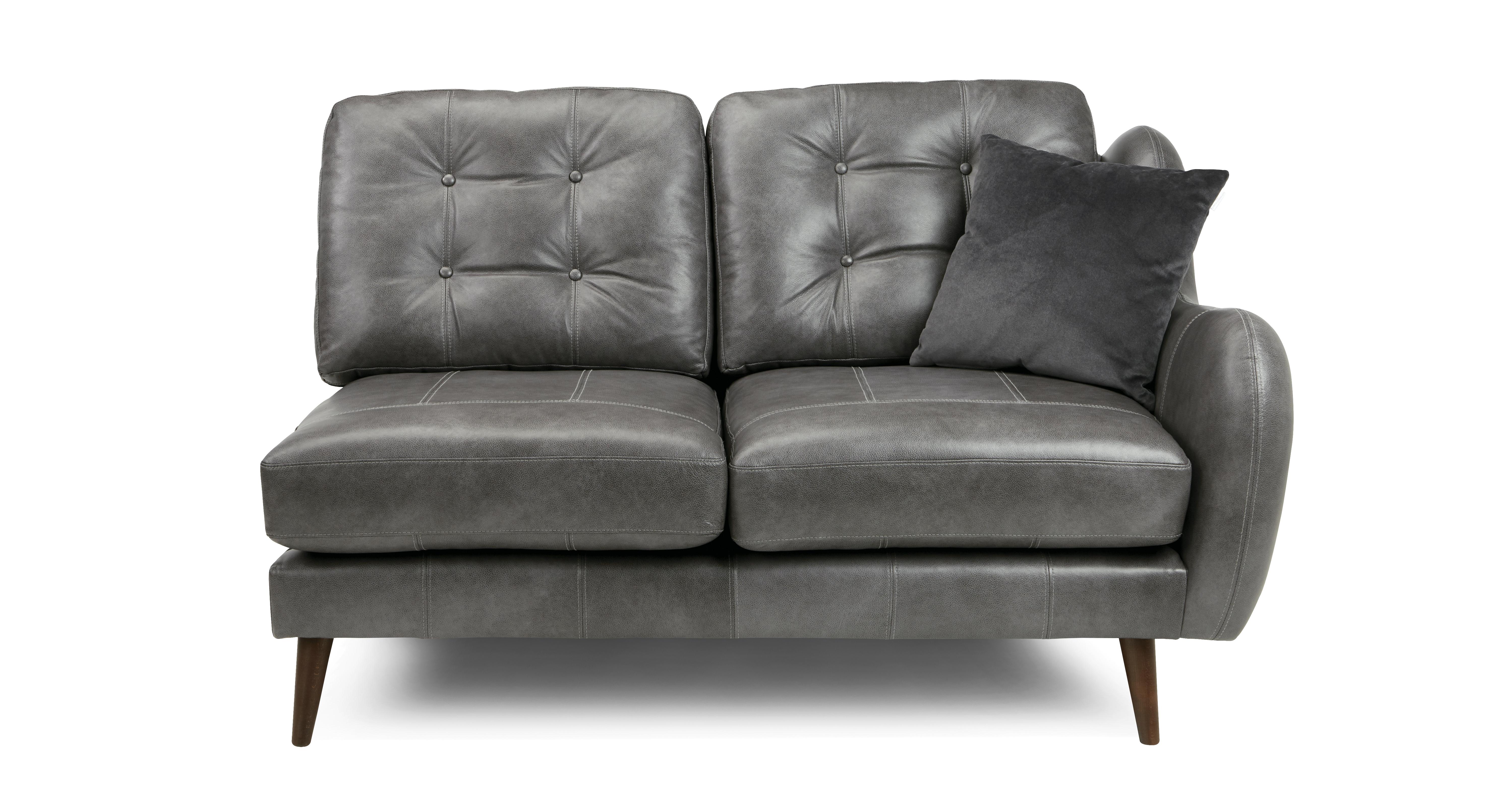 New Camden Leather Right Hand Facing 1 Arm 2 Seat Unit | DFS