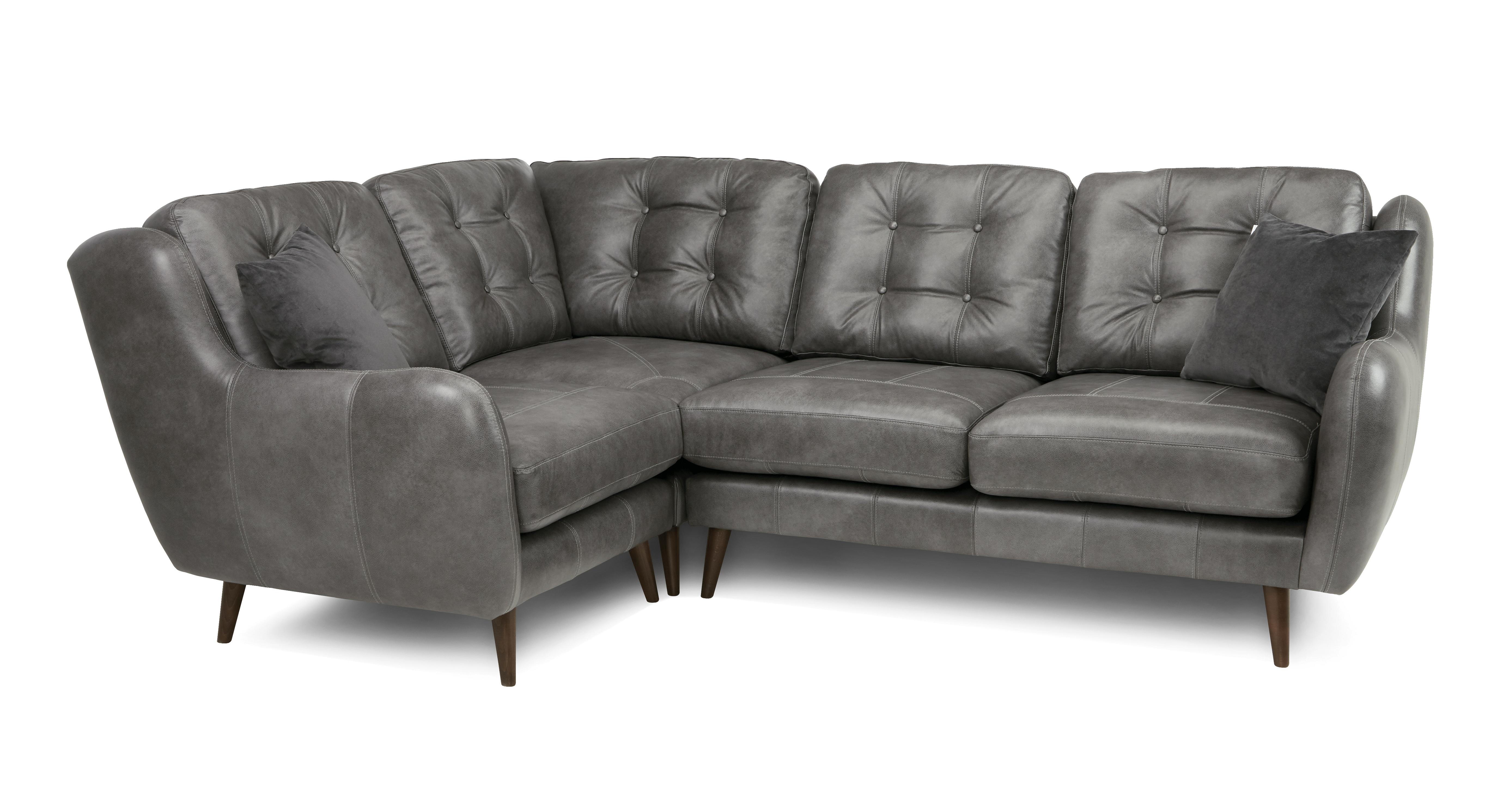 New Camden Leather Right Hand Facing 2 Seat Corner Sofa | DFS
