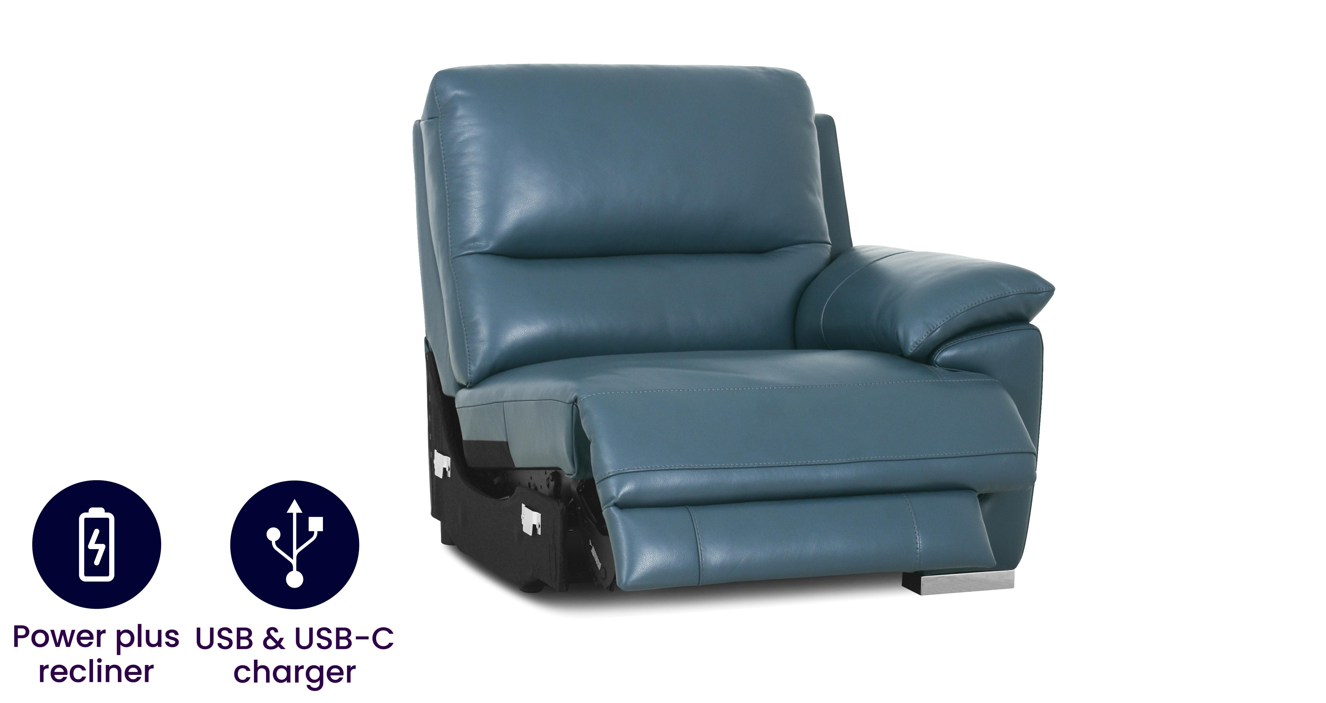 New Falcon Right Hand Facing 1 Arm 1 Seat Power Plus Recliner Unit | DFS