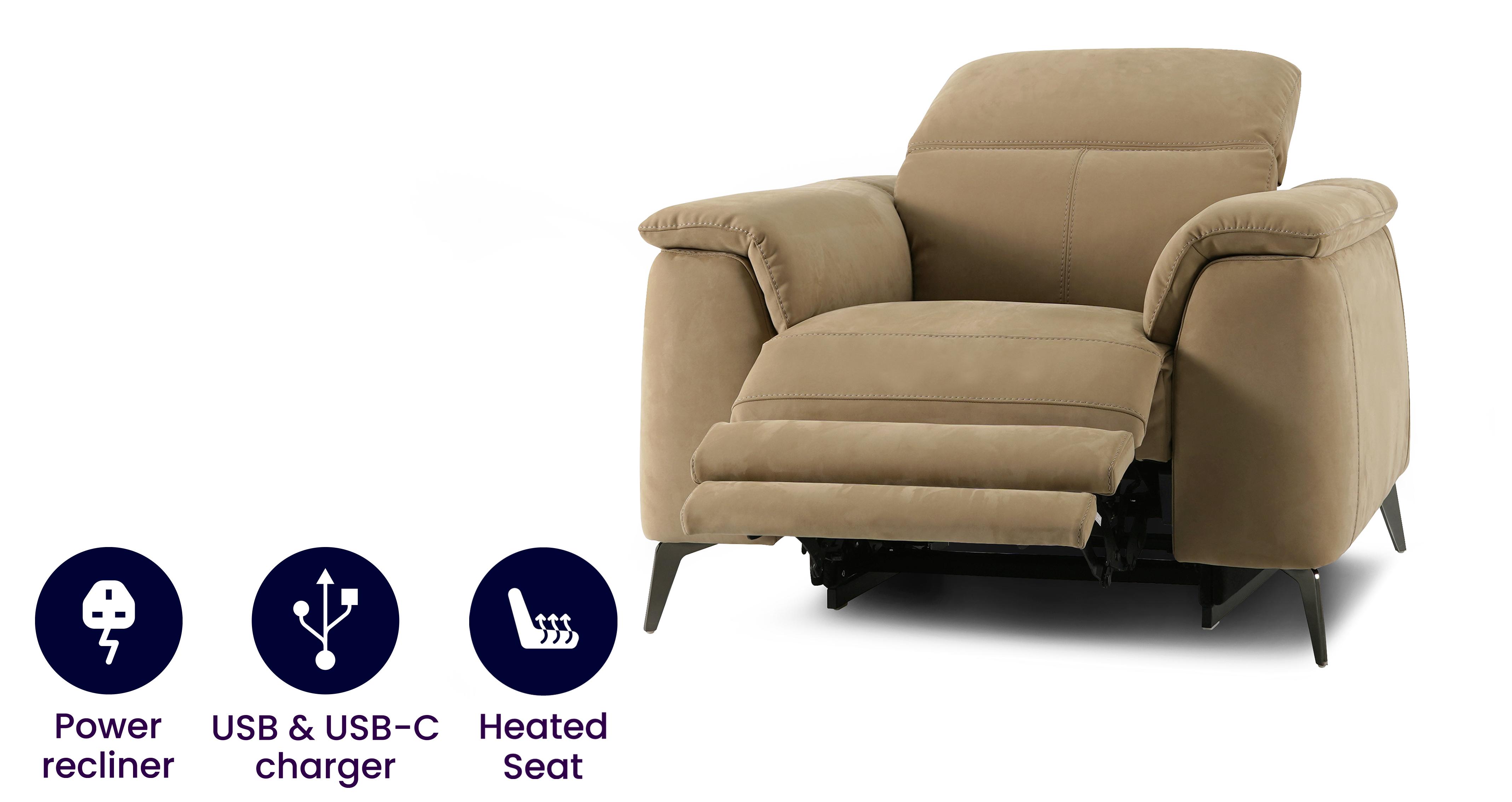 New Tahiti Heated And Memory Power Recliner Chair | DFS
