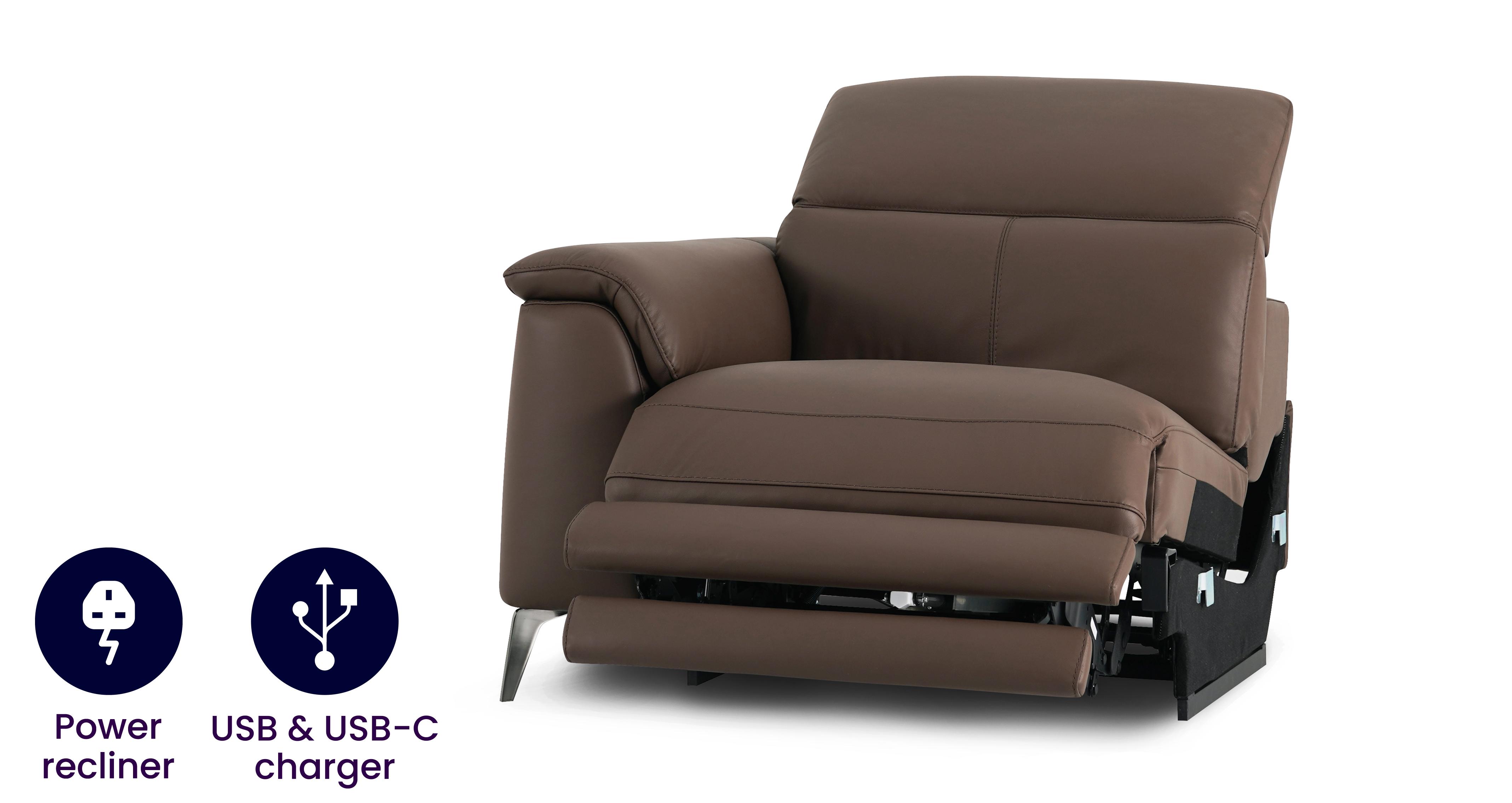 New Tahiti Left Hand Facing Arm 1 Seat Power Recliner Unit | DFS