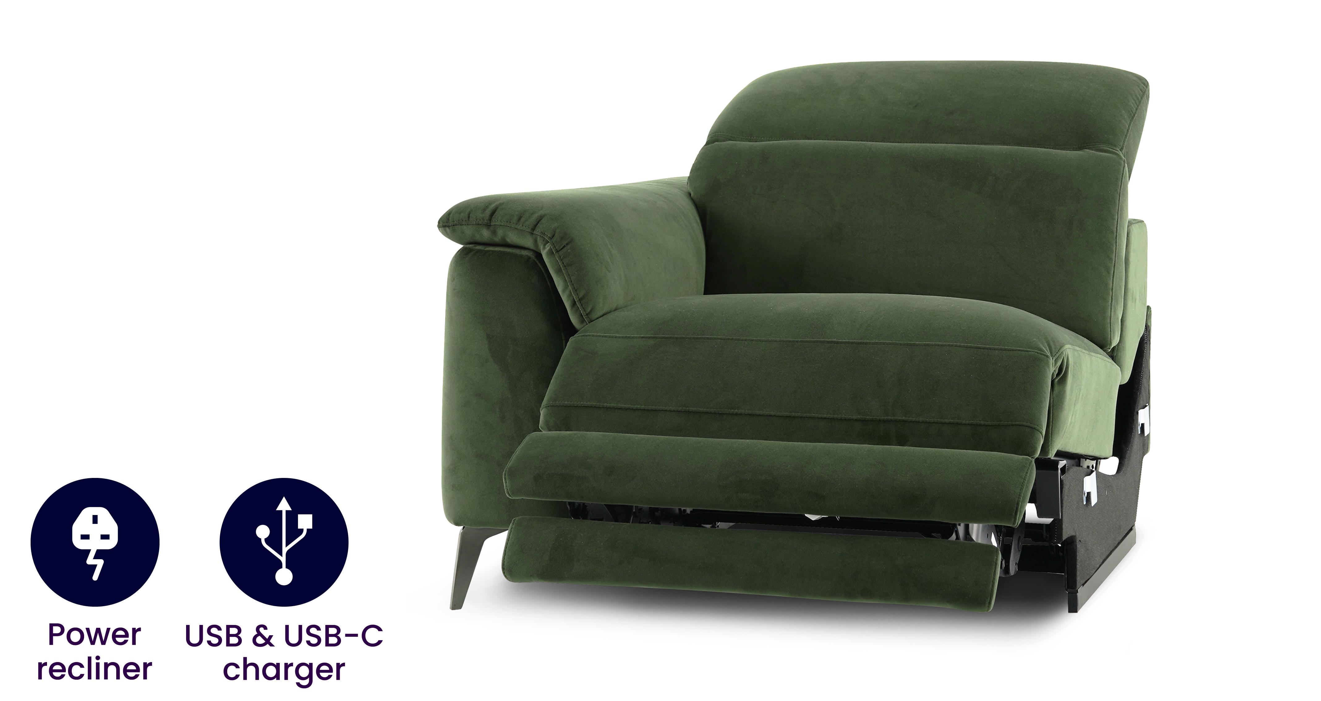 New Tahiti Left Hand Facing Arm 1 Seat Power Recliner Unit | DFS