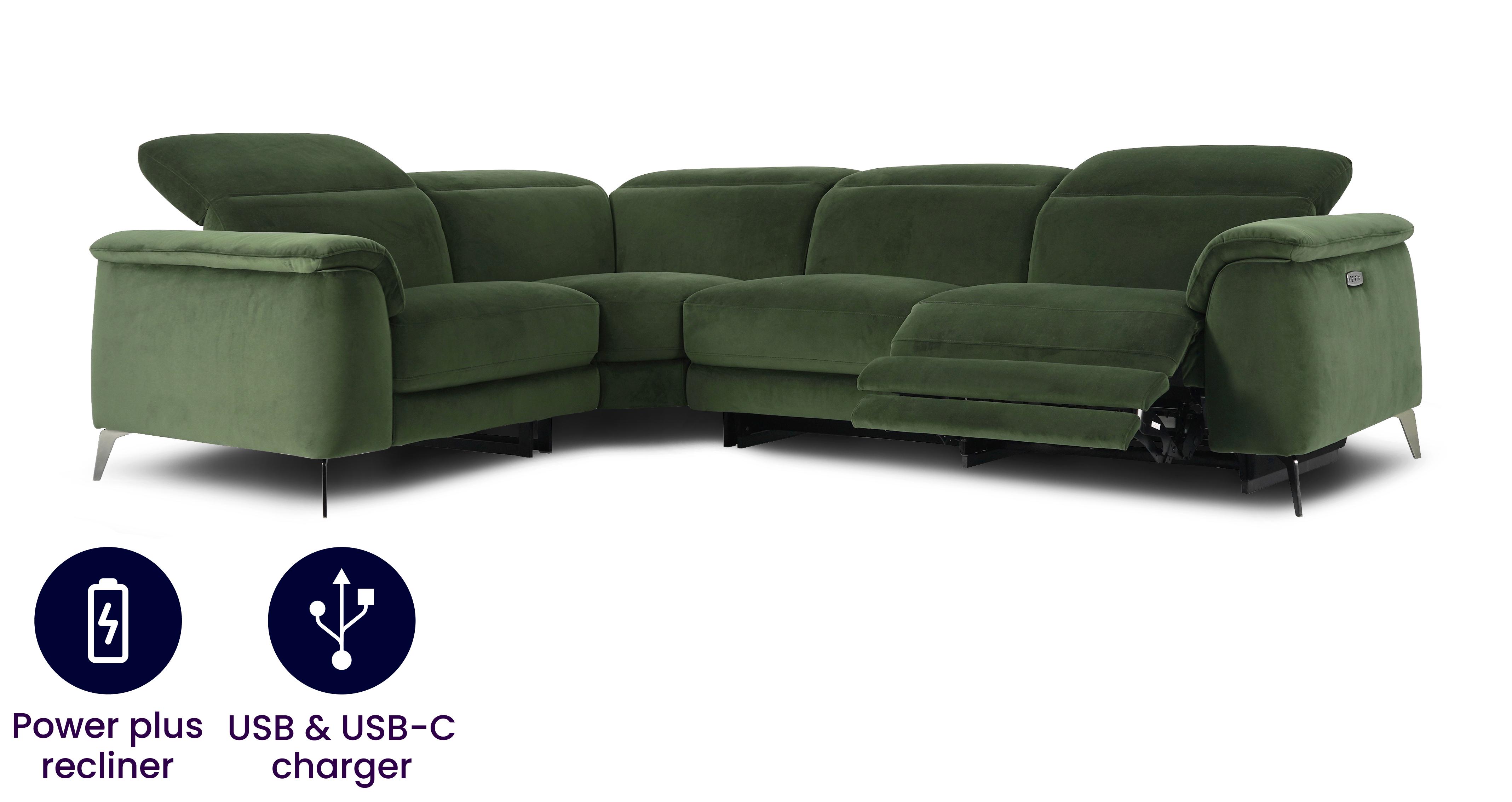 new tahiti Option K Right Hand Facing Power Plus 3 Piece Corner Sofa