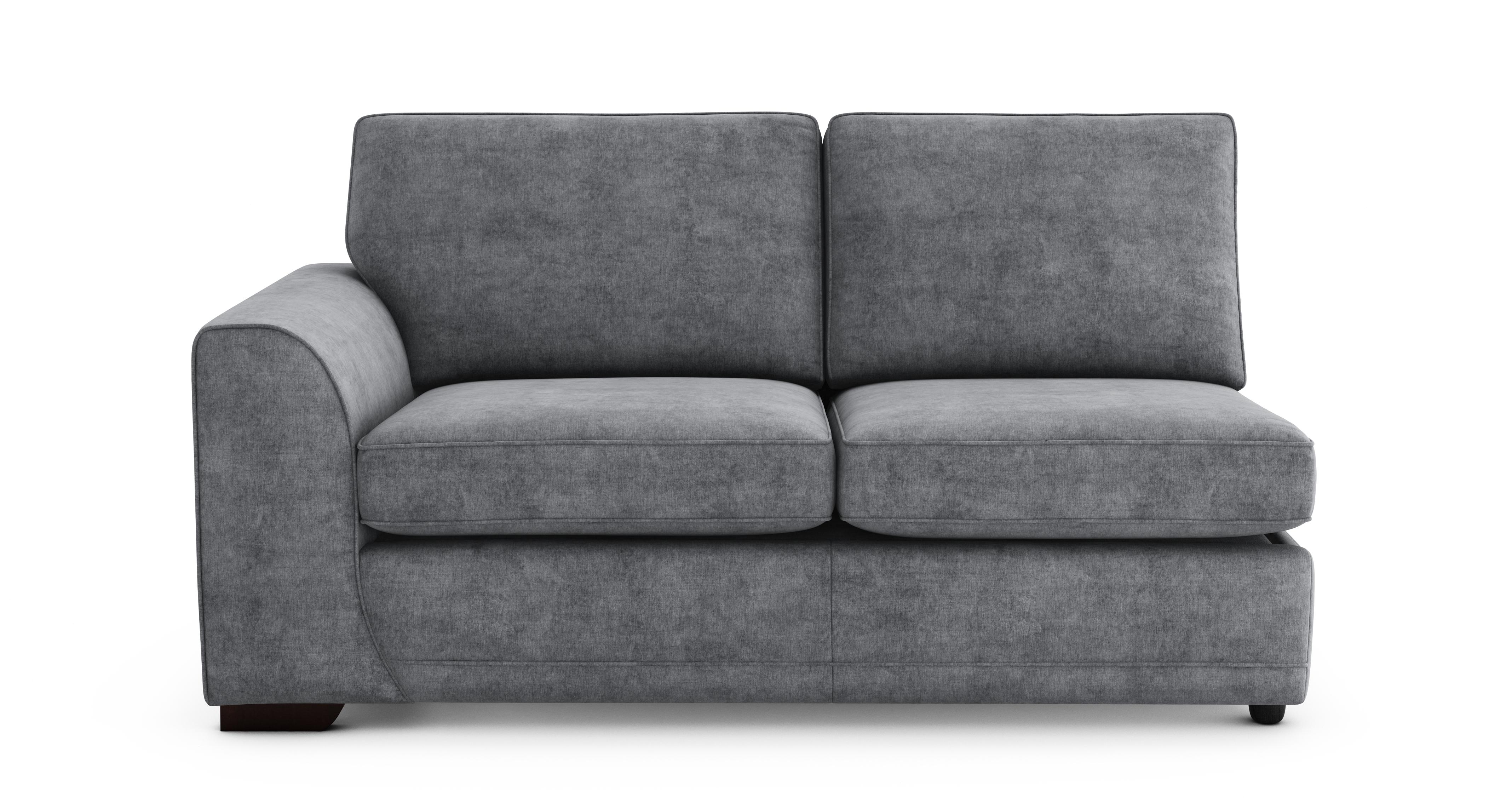 Orka Non Quilted Left Hand Facing 1 Arm 2 Seat Deluxe Bed Unit | DFS