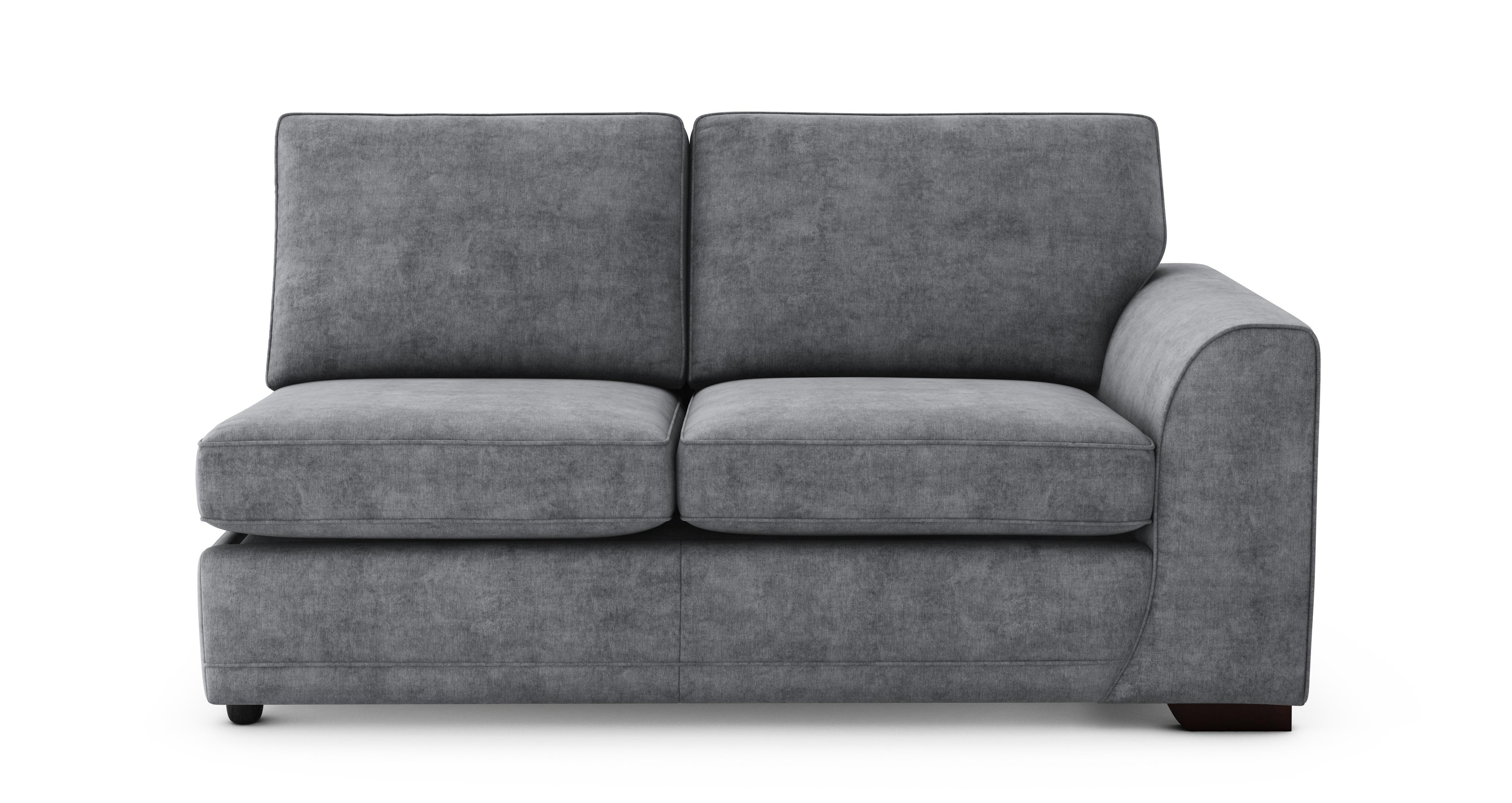 Orka Non Quilted Right Hand Facing 1 Arm 2 Seat Deluxe Bed Unit | DFS