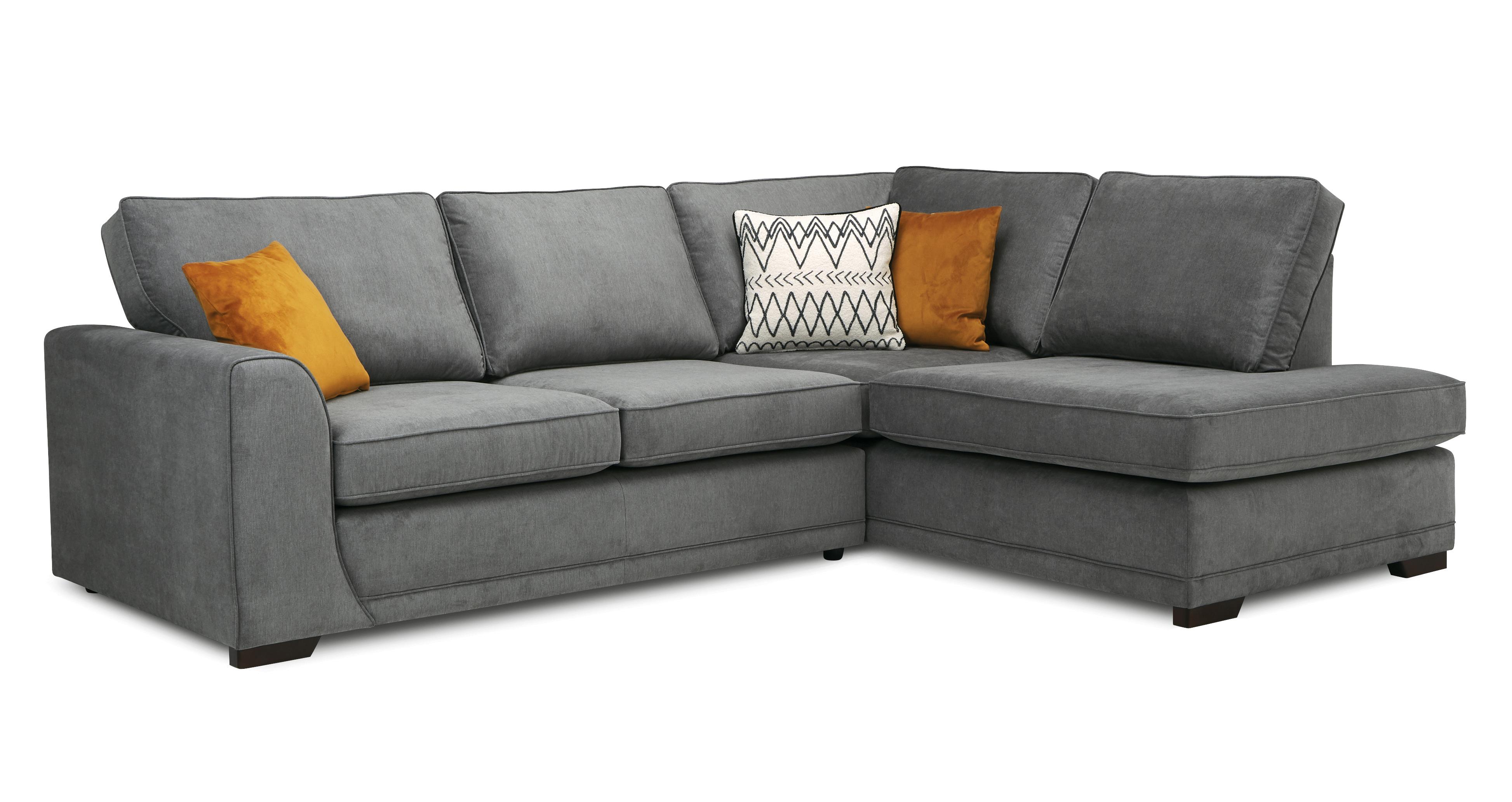 Orka Non Quilted Left Hand Facing Arm Open End Corner Sofa | DFS