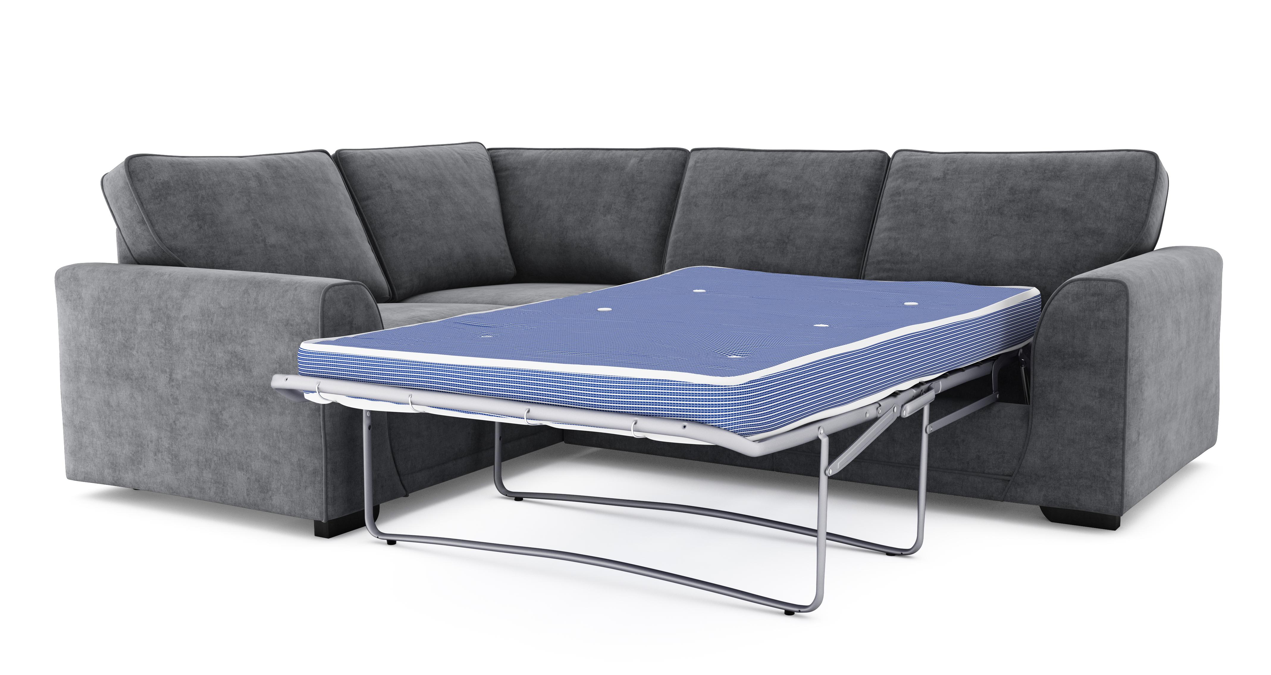 Orka Non Quilted Right Hand Facing 2 Seater Deluxe Corner Sofa Bed | DFS Orka Non Quilted Right Hand Facing 2 Seater Deluxe Corner Sofa Bed | DFS